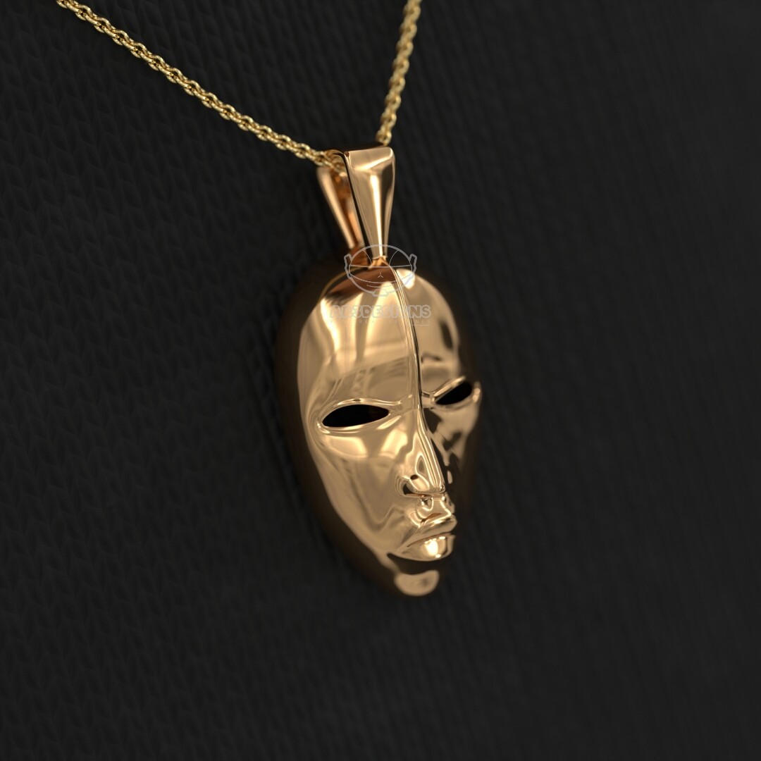 ArtStation - Jewelry African Dan Mask Pendant