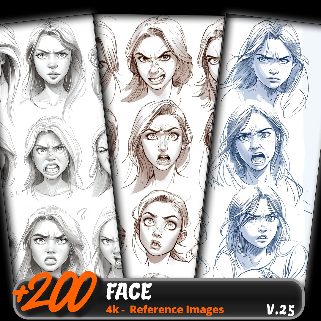 ArtStation - FACE VOL.25/ 4K/ Reference Image