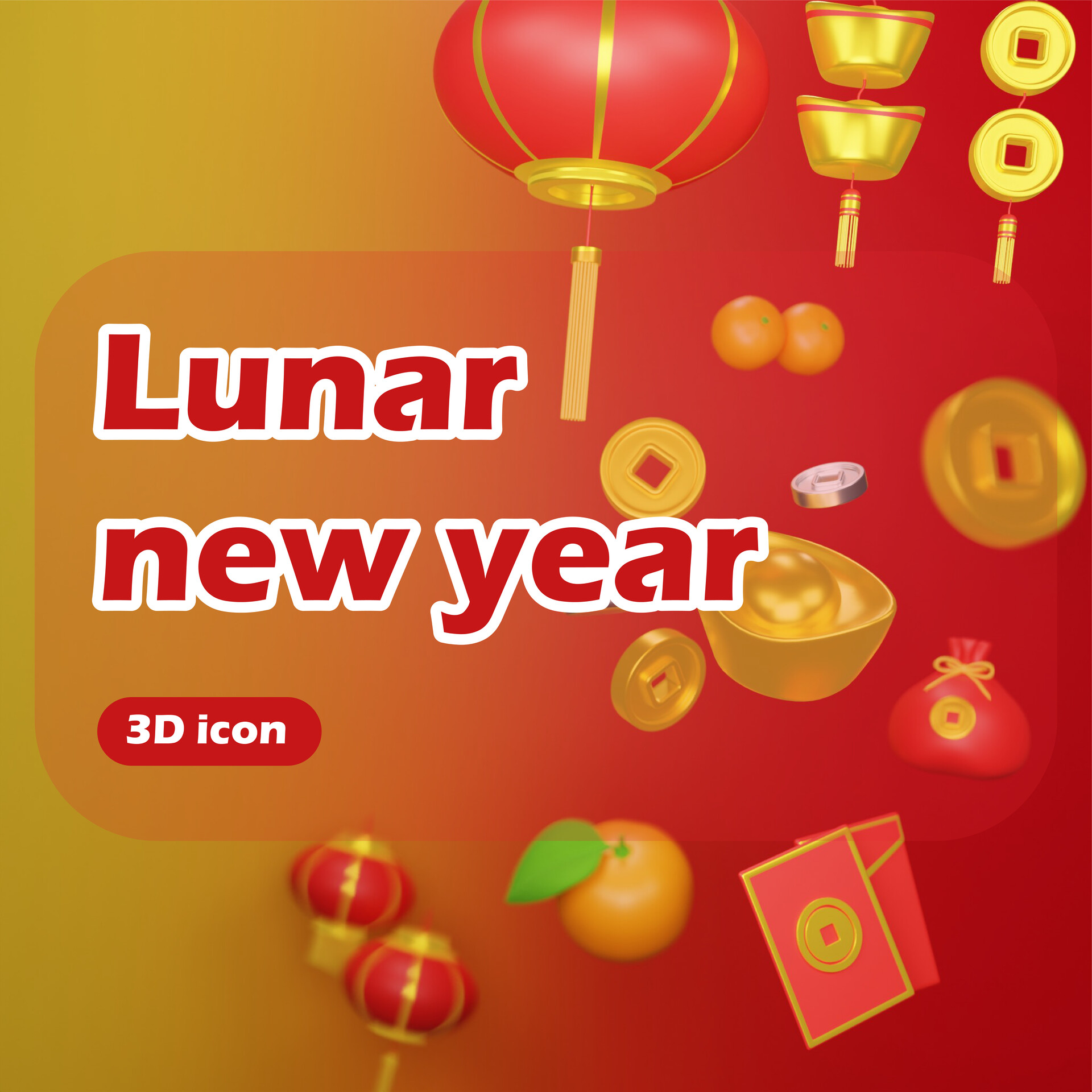 ArtStation - Lunar New Year 3D icons