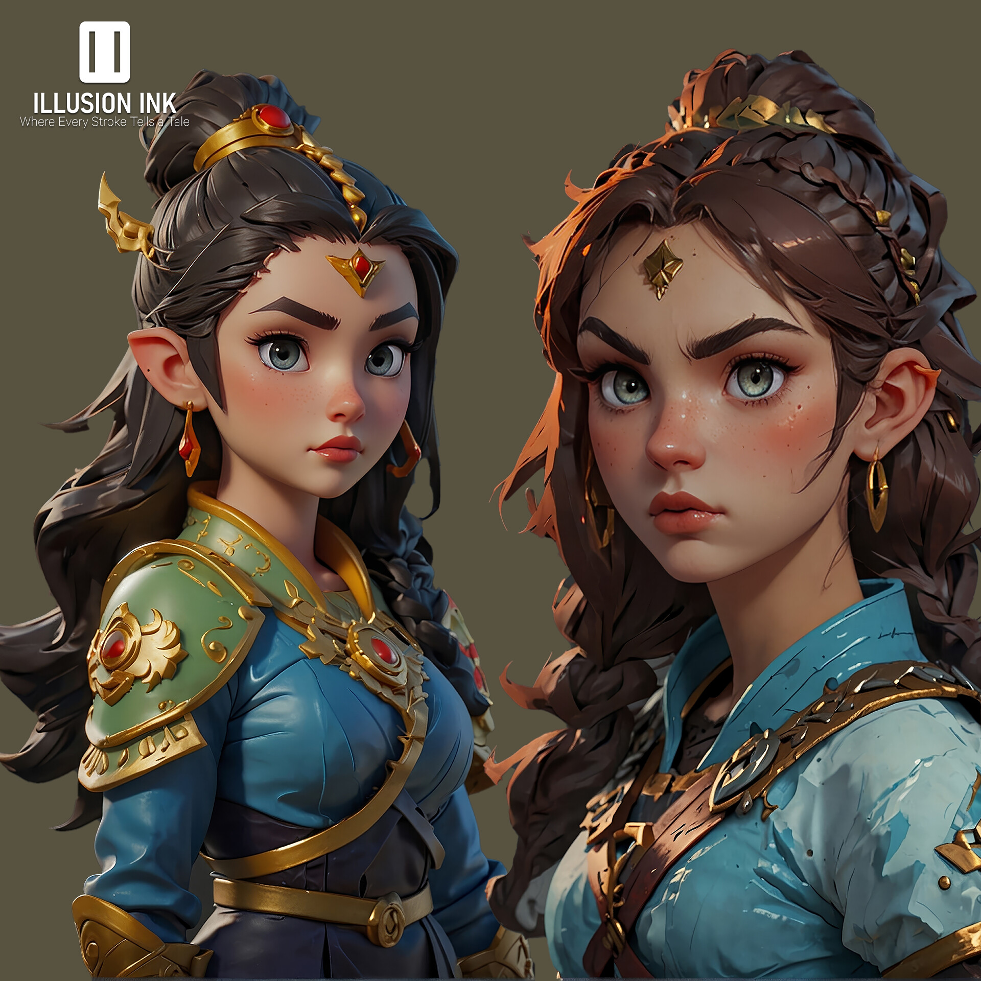 ArtStation - 300 Stylized Mongolian Female Character | 8K
