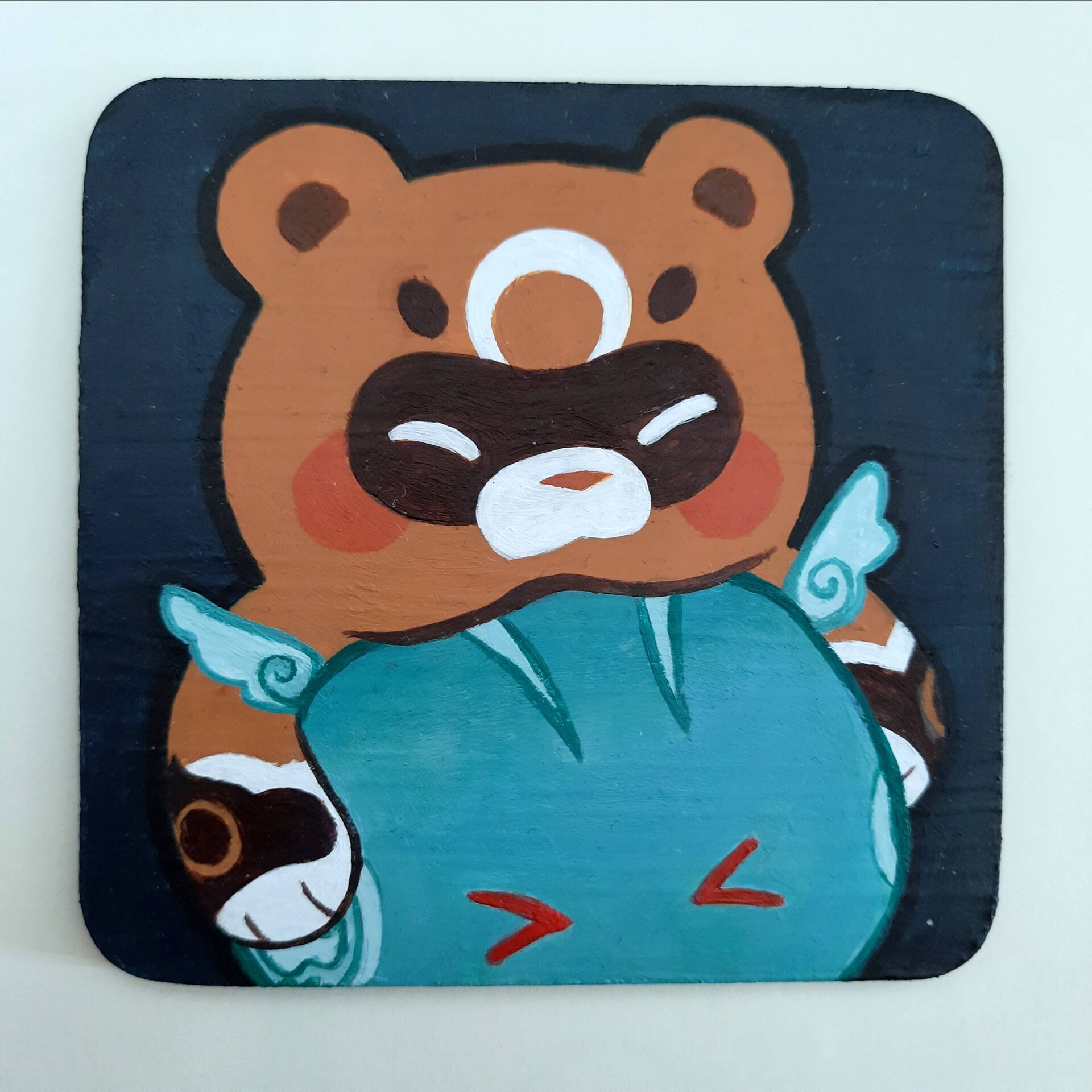 ArtStation - Hand painted Genshin Impact coaster