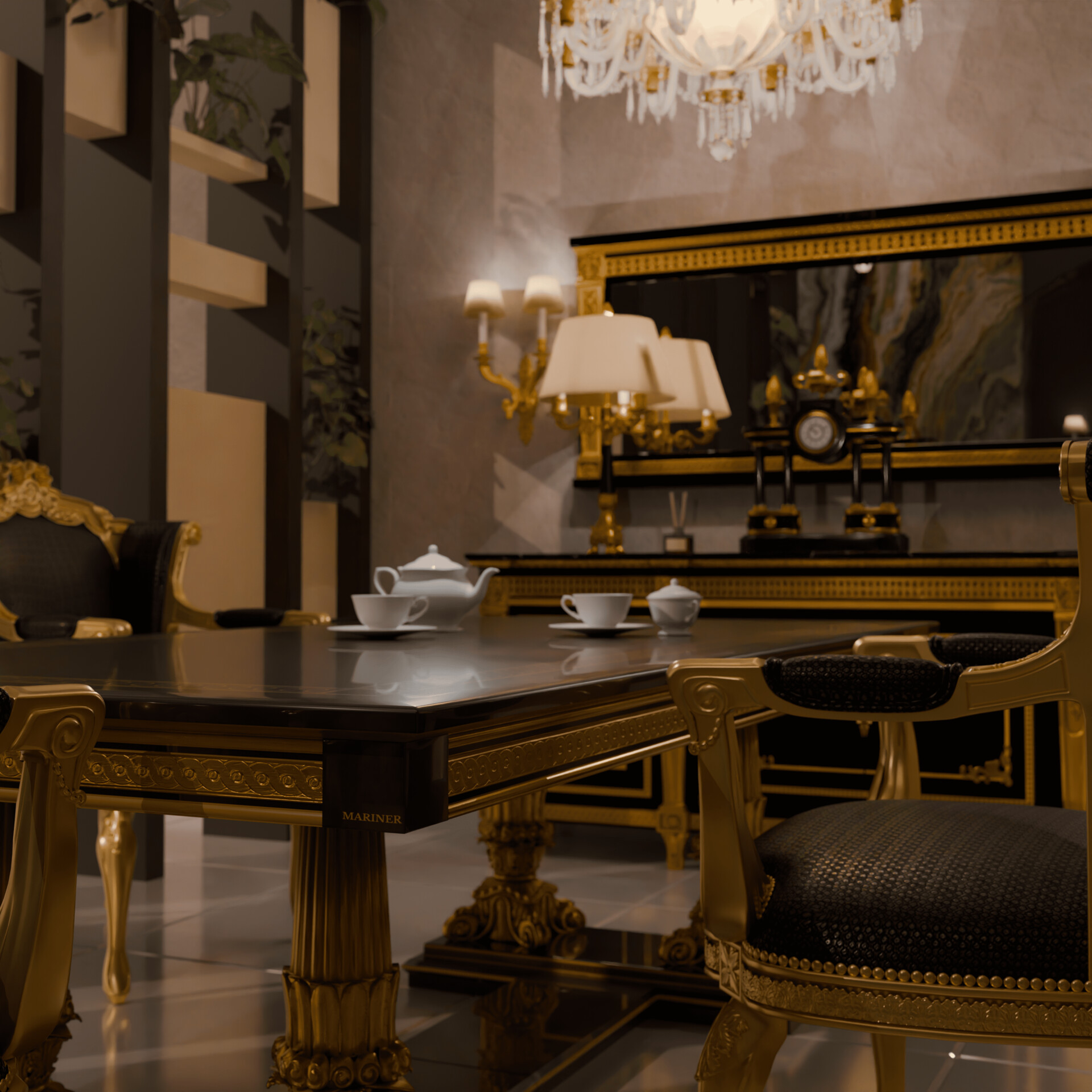 Raushan Sadvakas (sodrose) - Classique furniture renders for Mariner Luxury