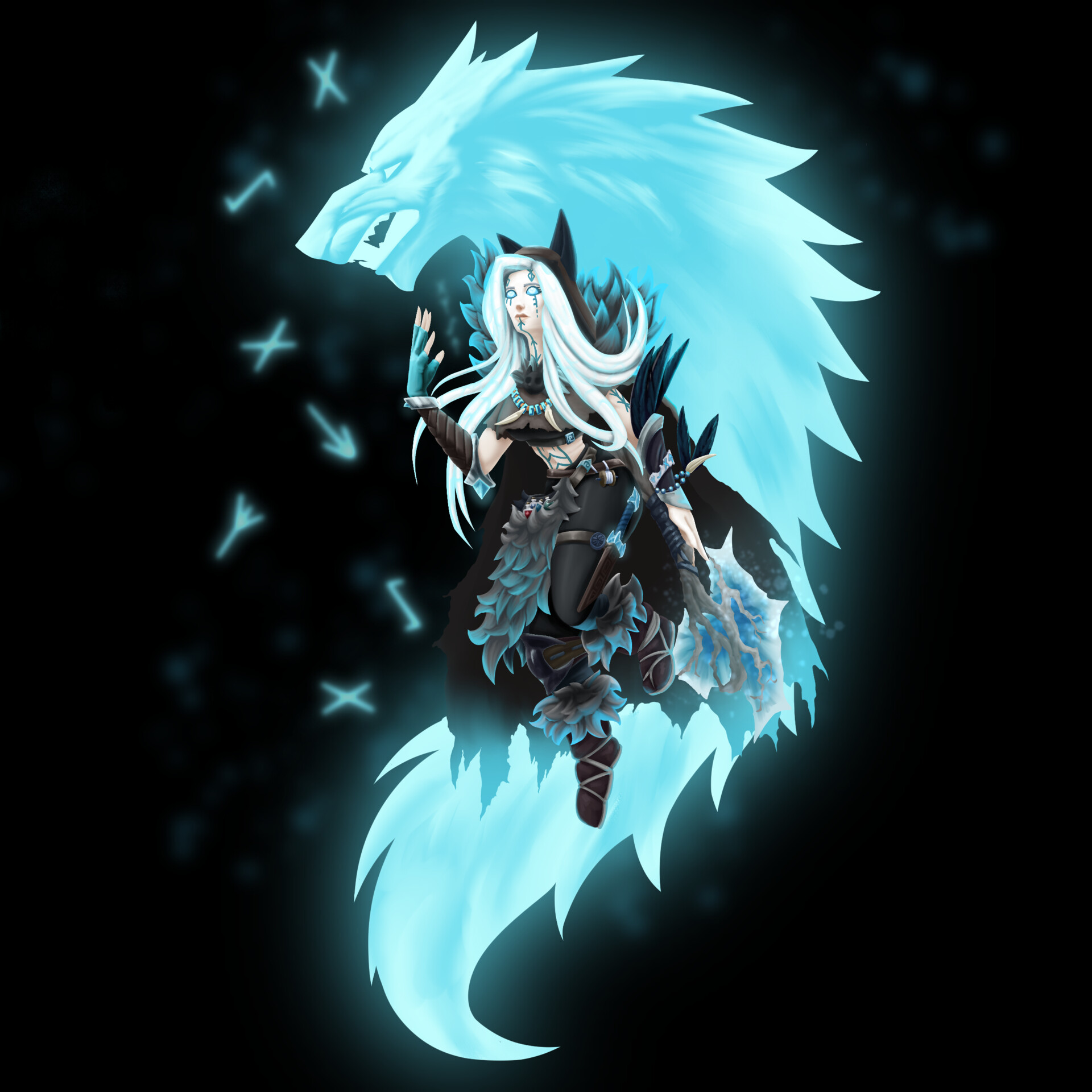 ArtStation - Norse Shaman Summoning a Guardian