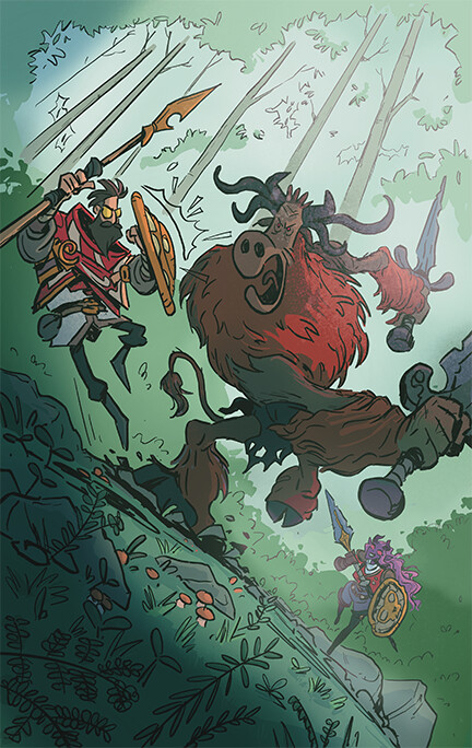 ArtStation - Minotaur Fight