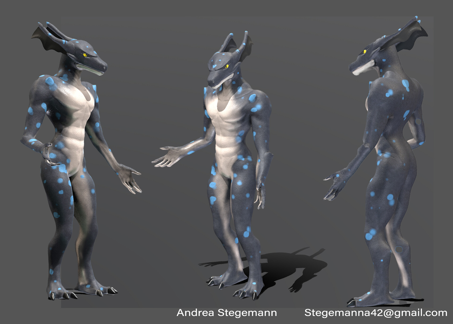 ArtStation - Humanoid Dragon