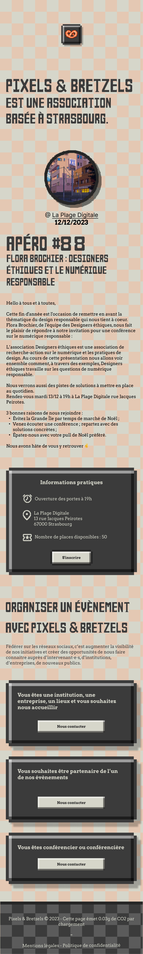 Florent BAERMANN - Pixel&Bretzel - Maquette de site web