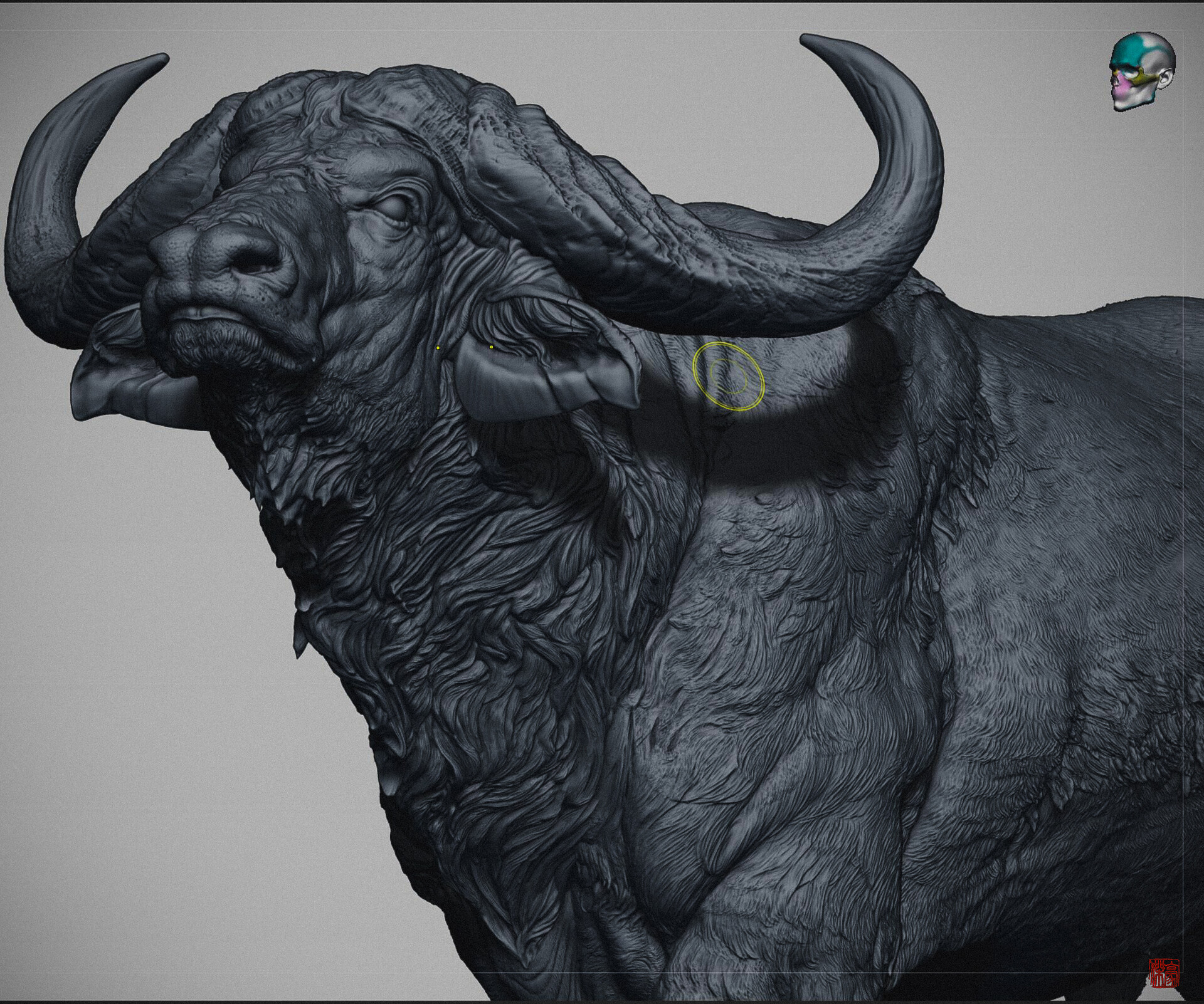 ArtStation - African buffalo