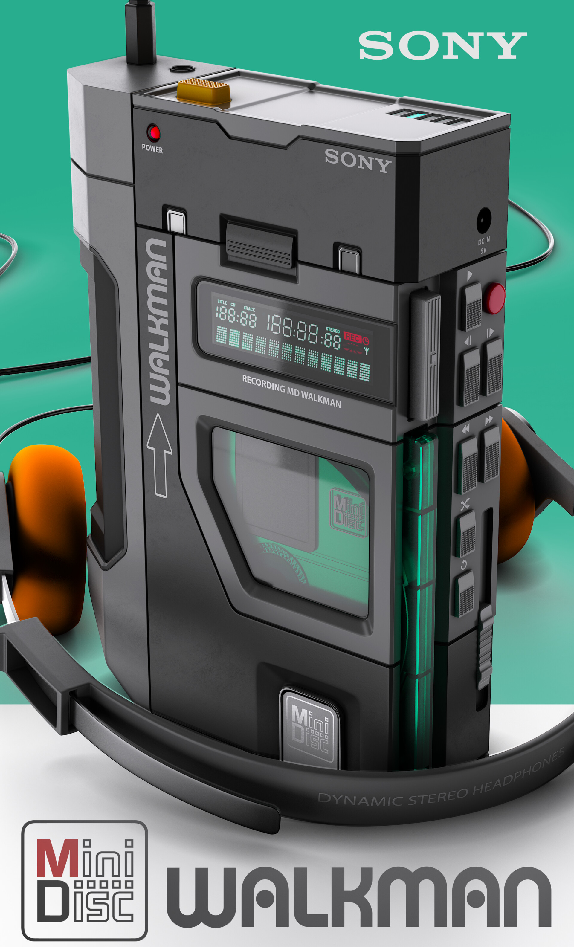 ArtStation - Retro style Sony Walkman
