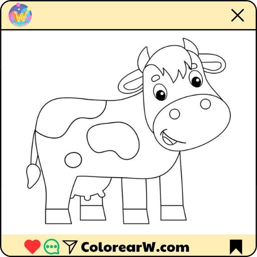 vaca para colorear