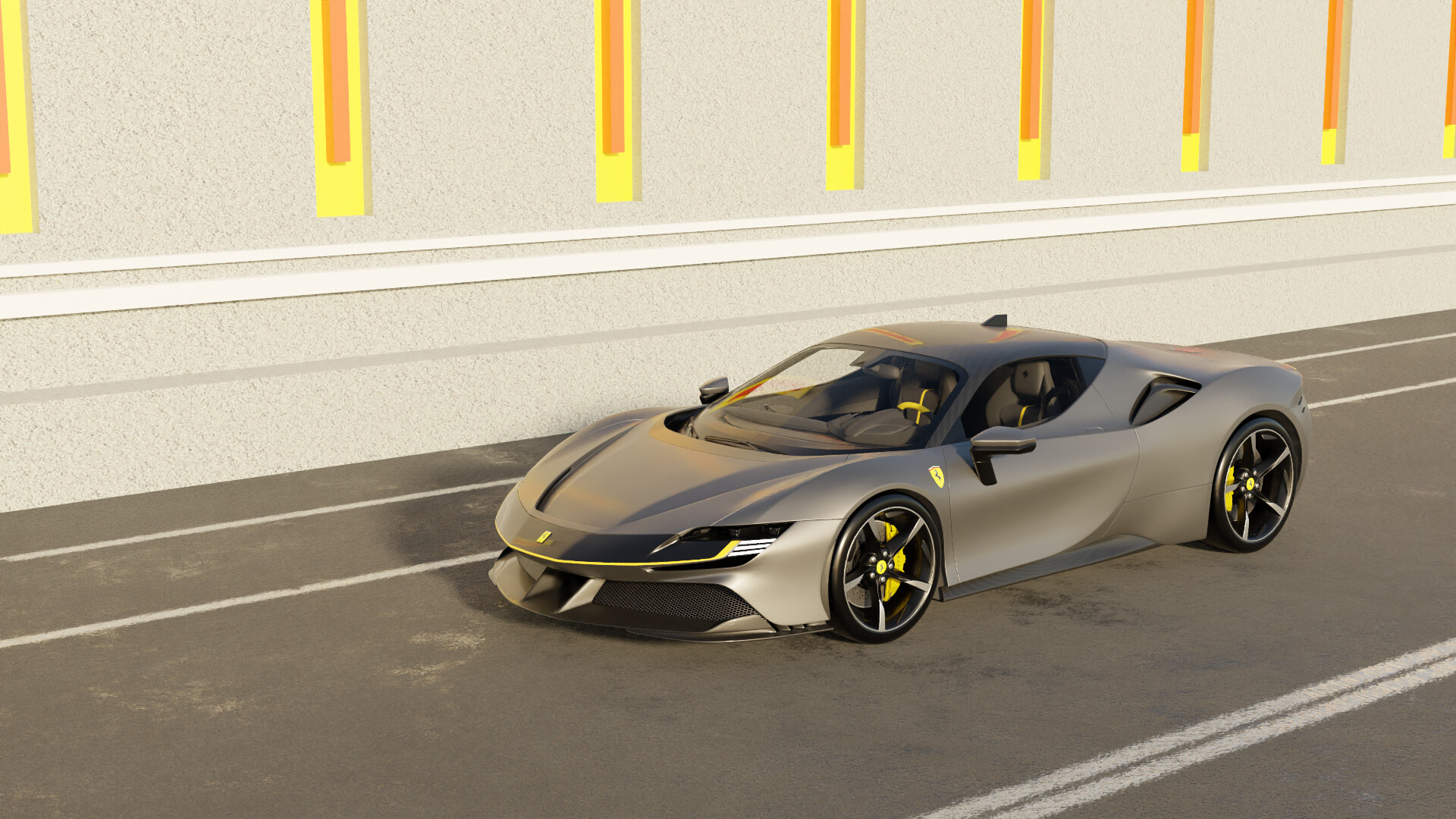 ArtStation - Ferrari SF90 Stradale car [ Automatic Driving ]