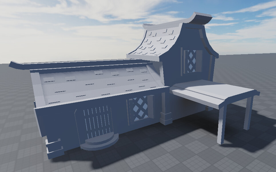 ArtStation - Low Poly medieval buildings.