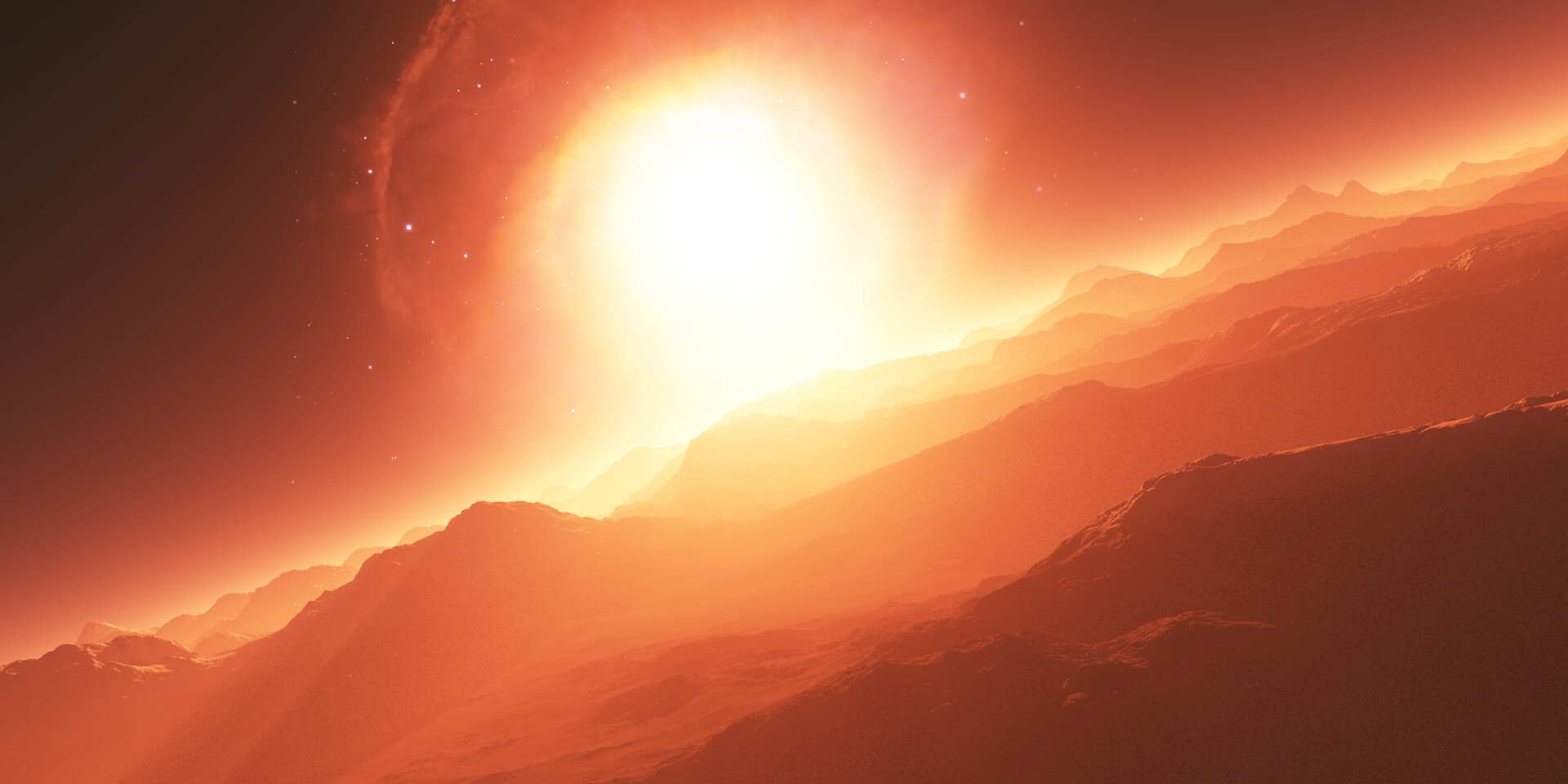 ArtStation - Supernova Explosion above Rocky Planet