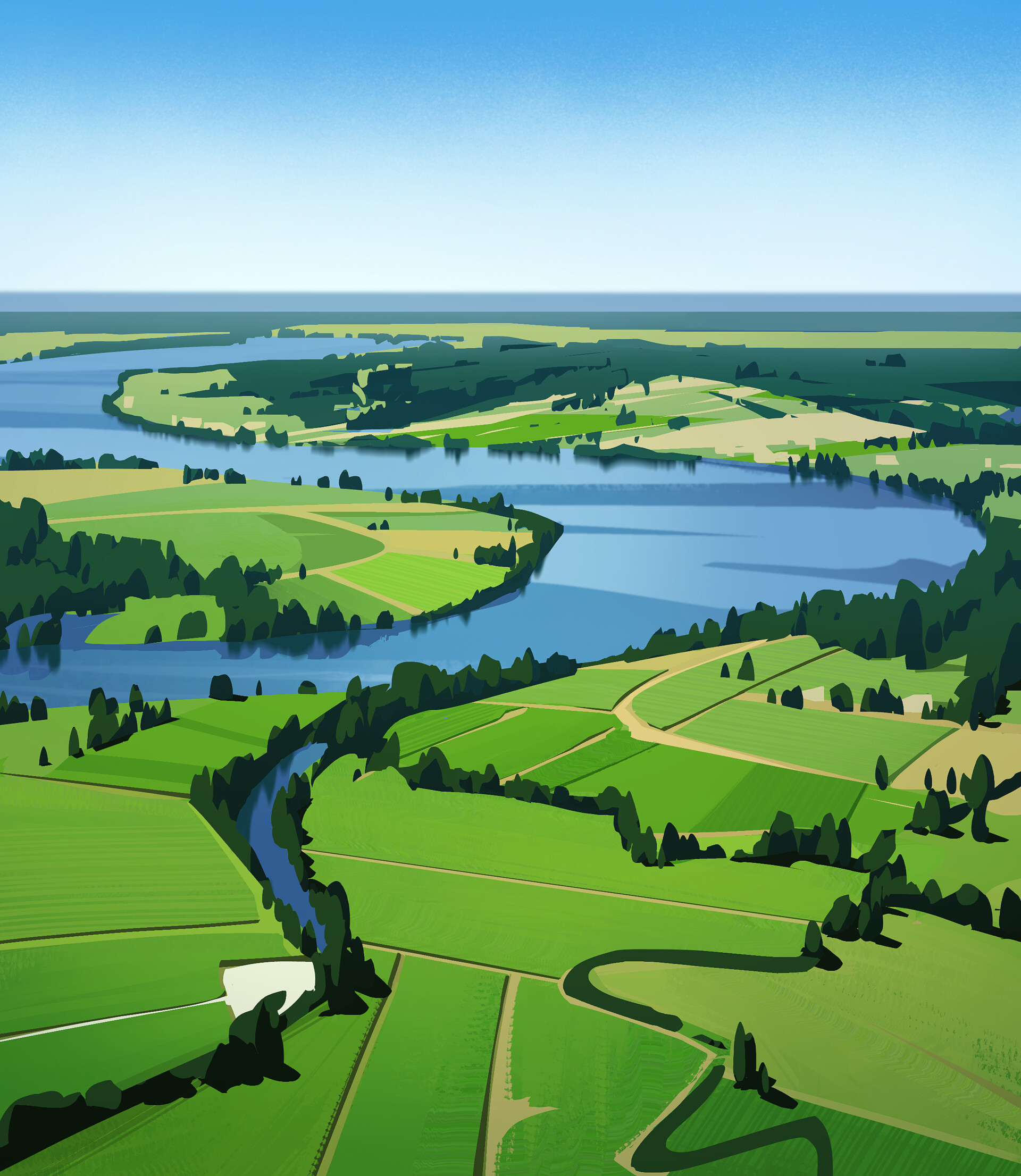 ArtStation - Crop fields study