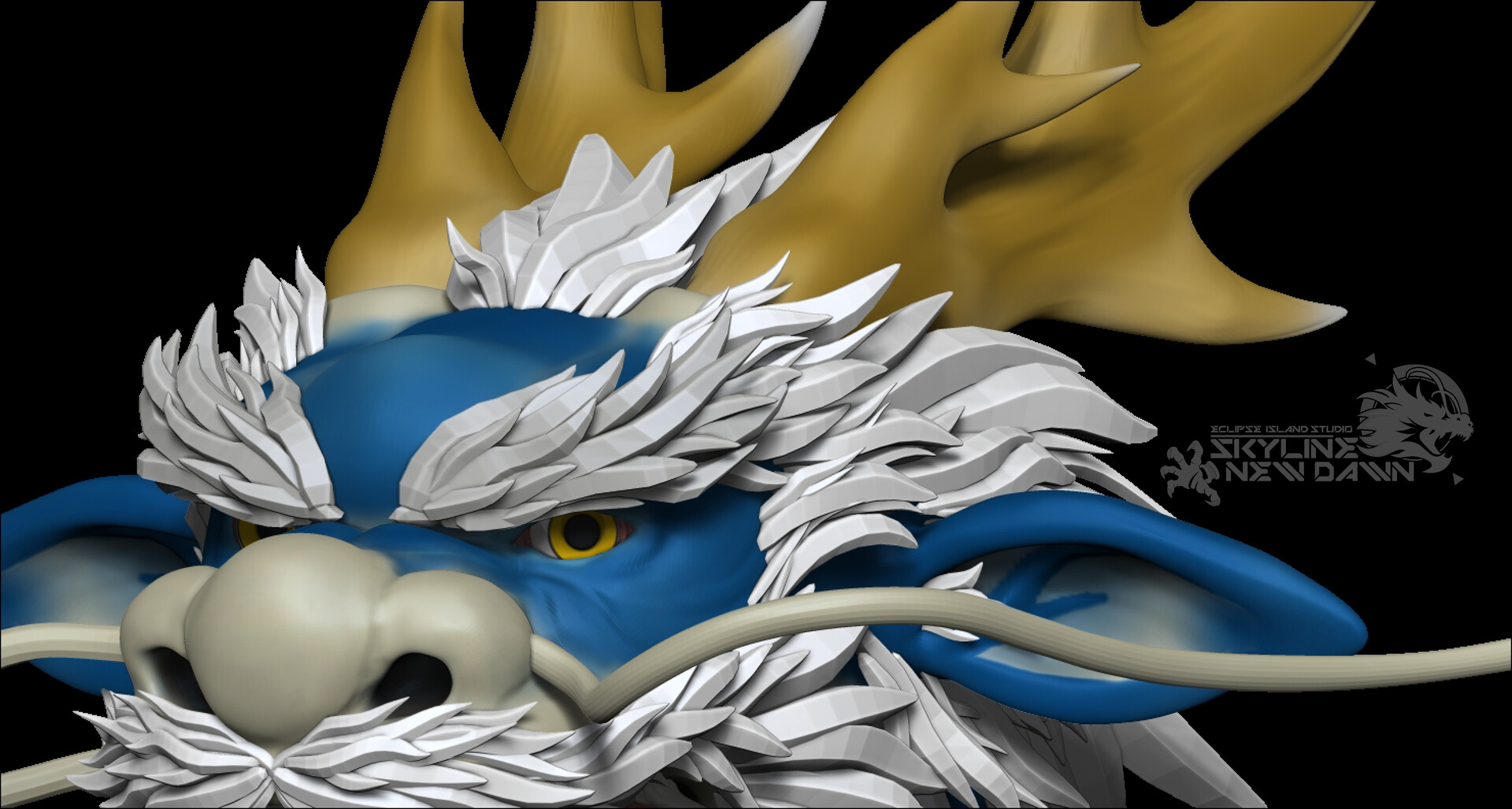 ArtStation - Chinese Dragon Humanoid Type Character AoMing's Head (Fast ...