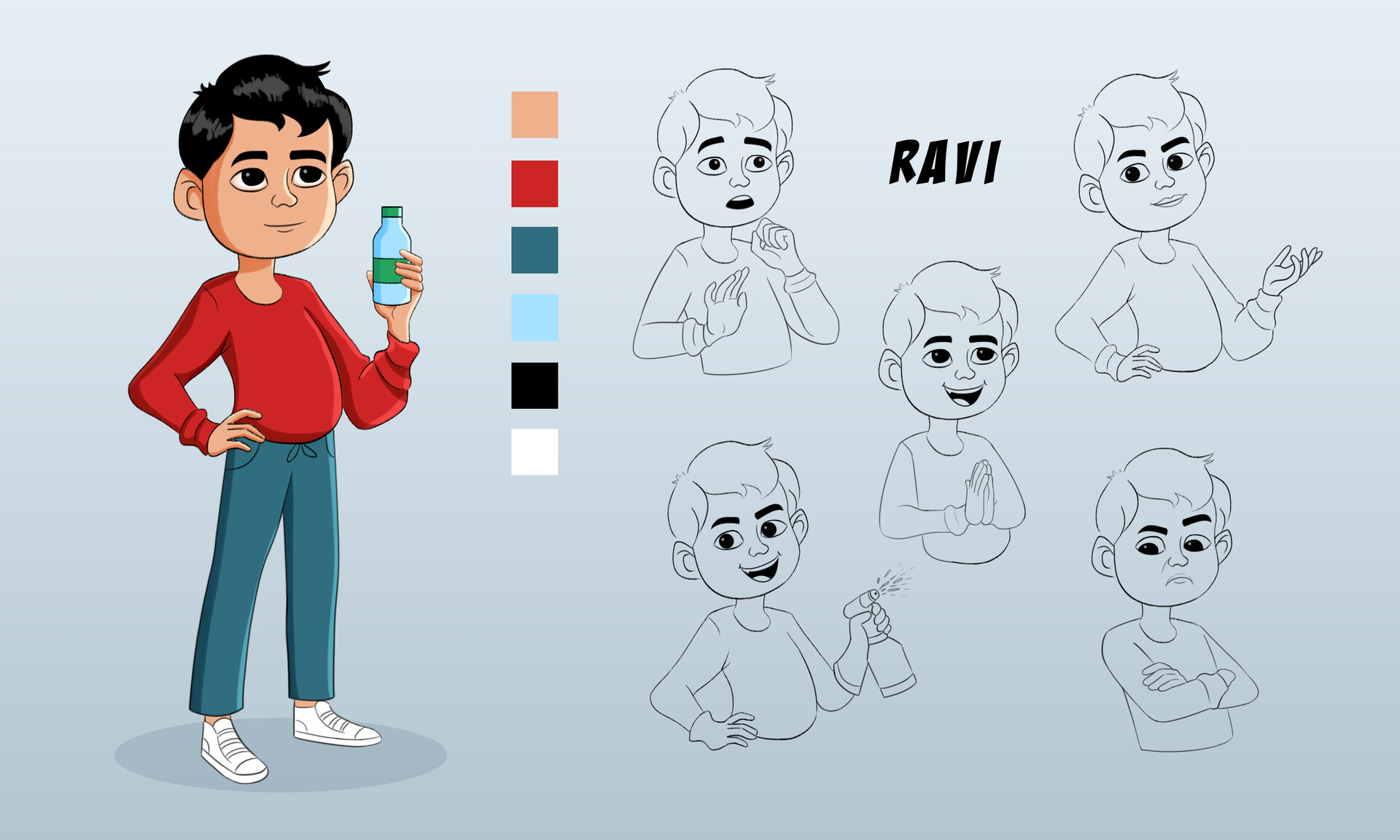 ArtStation - Ravi (2d character sheet)