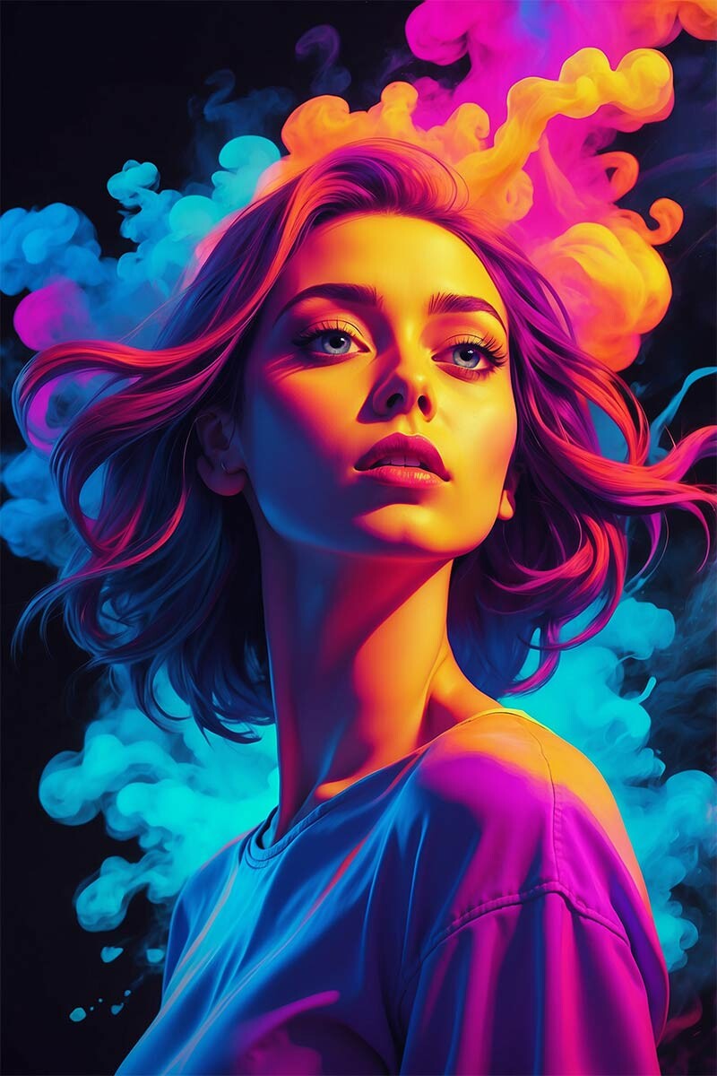 ArtStation - Colorful Girl