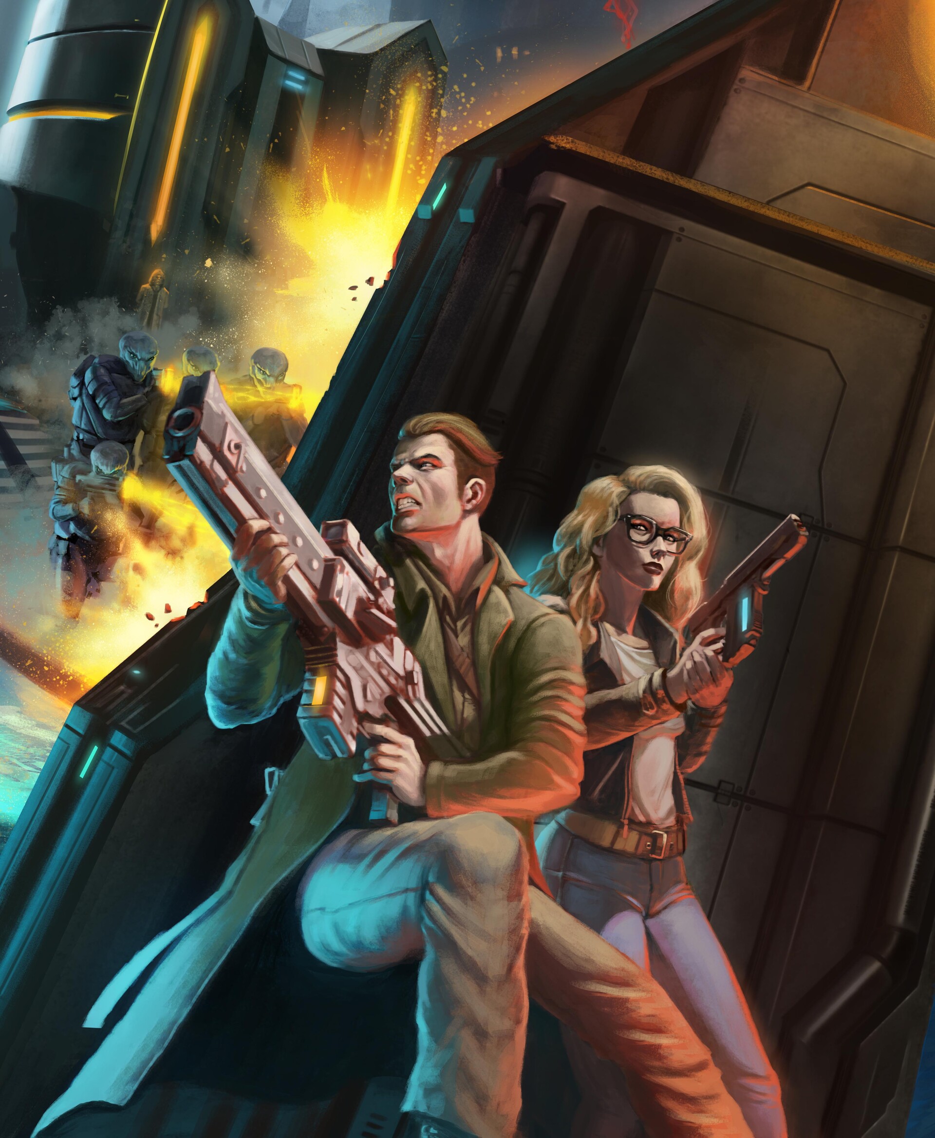 Lucas Panda - The Gunn Files Art Cover - Quantum Flare - Book 3