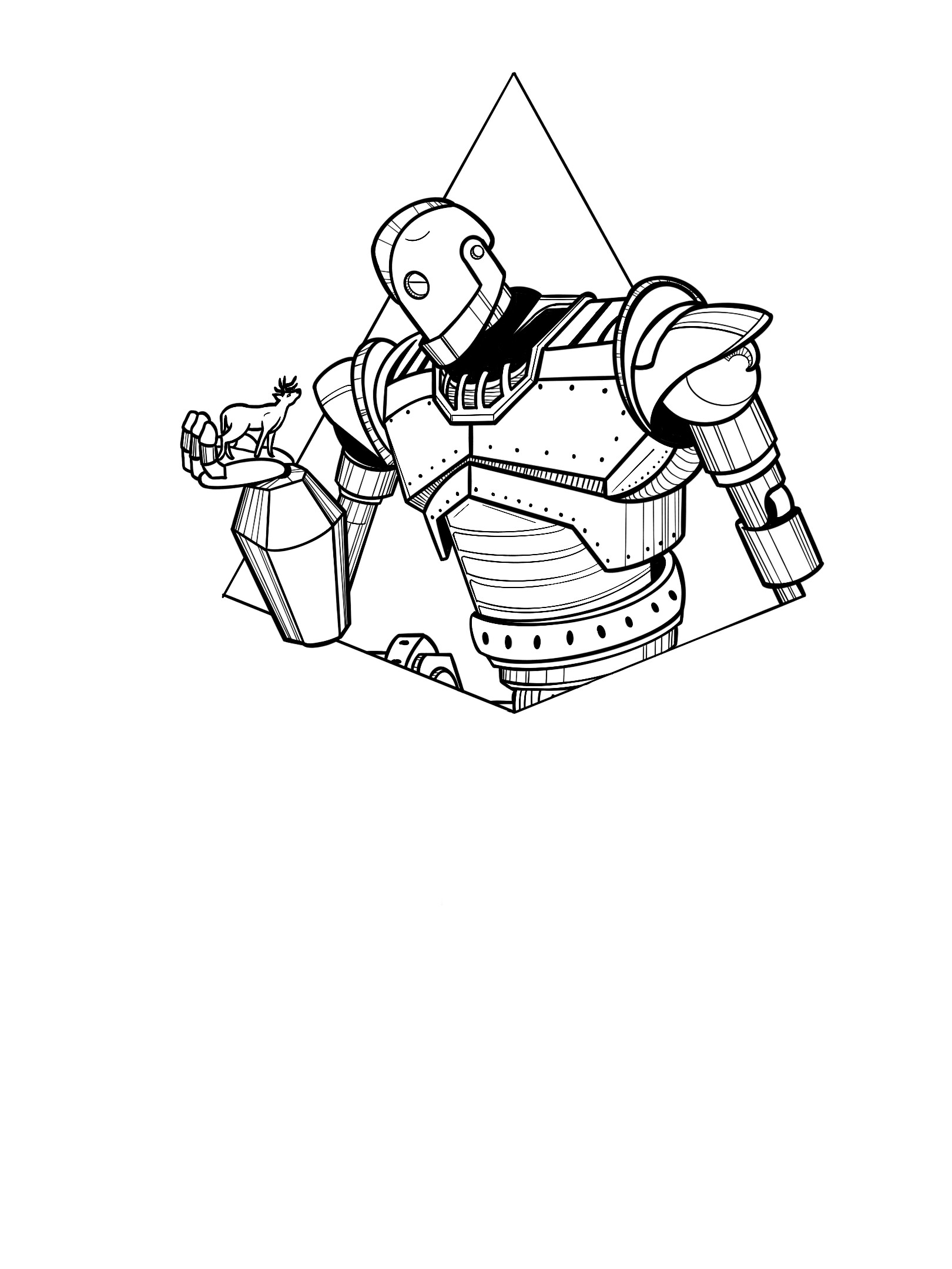iron giant coloring page printable