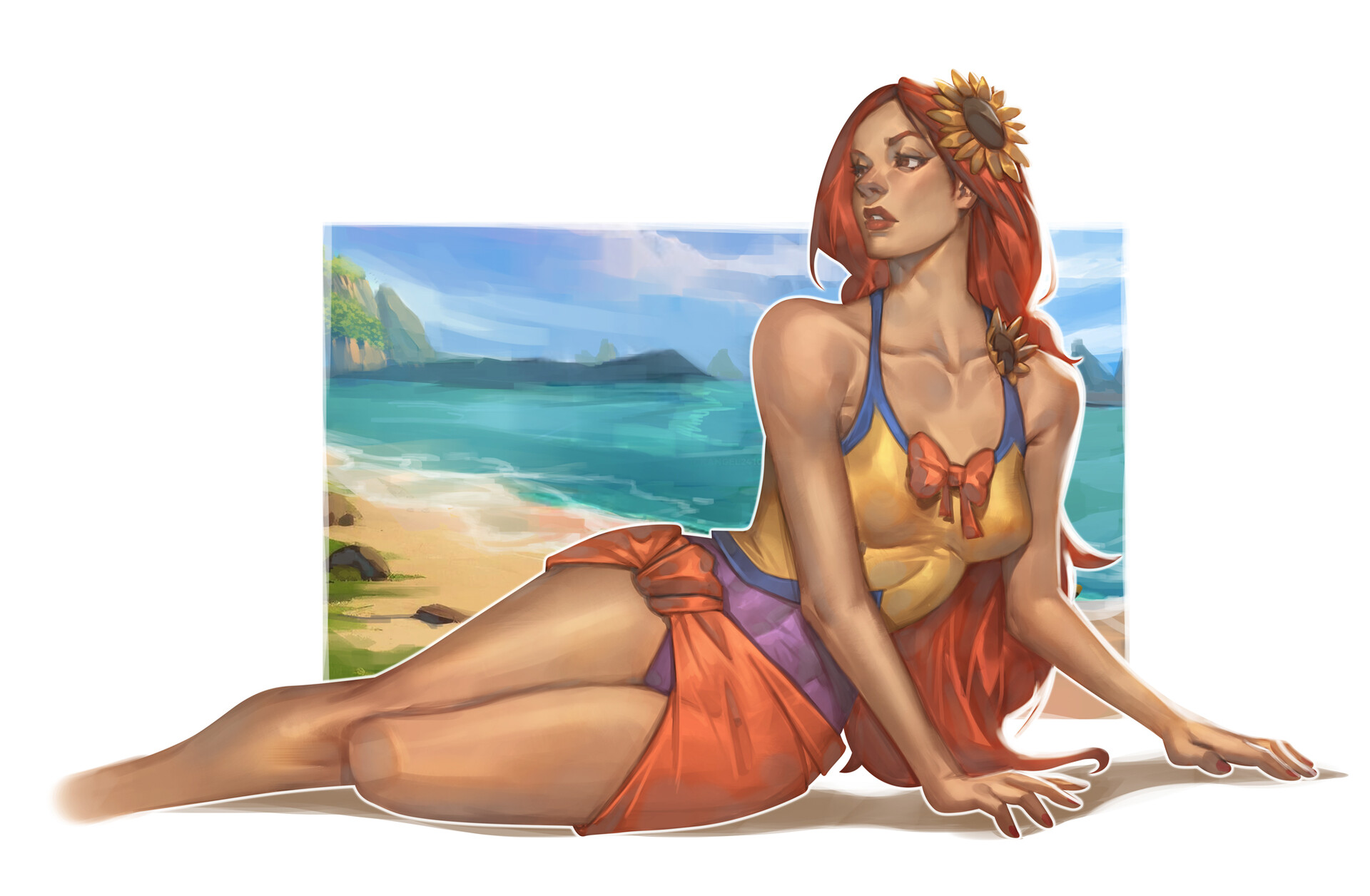 ArtStation - Pool Party Leona