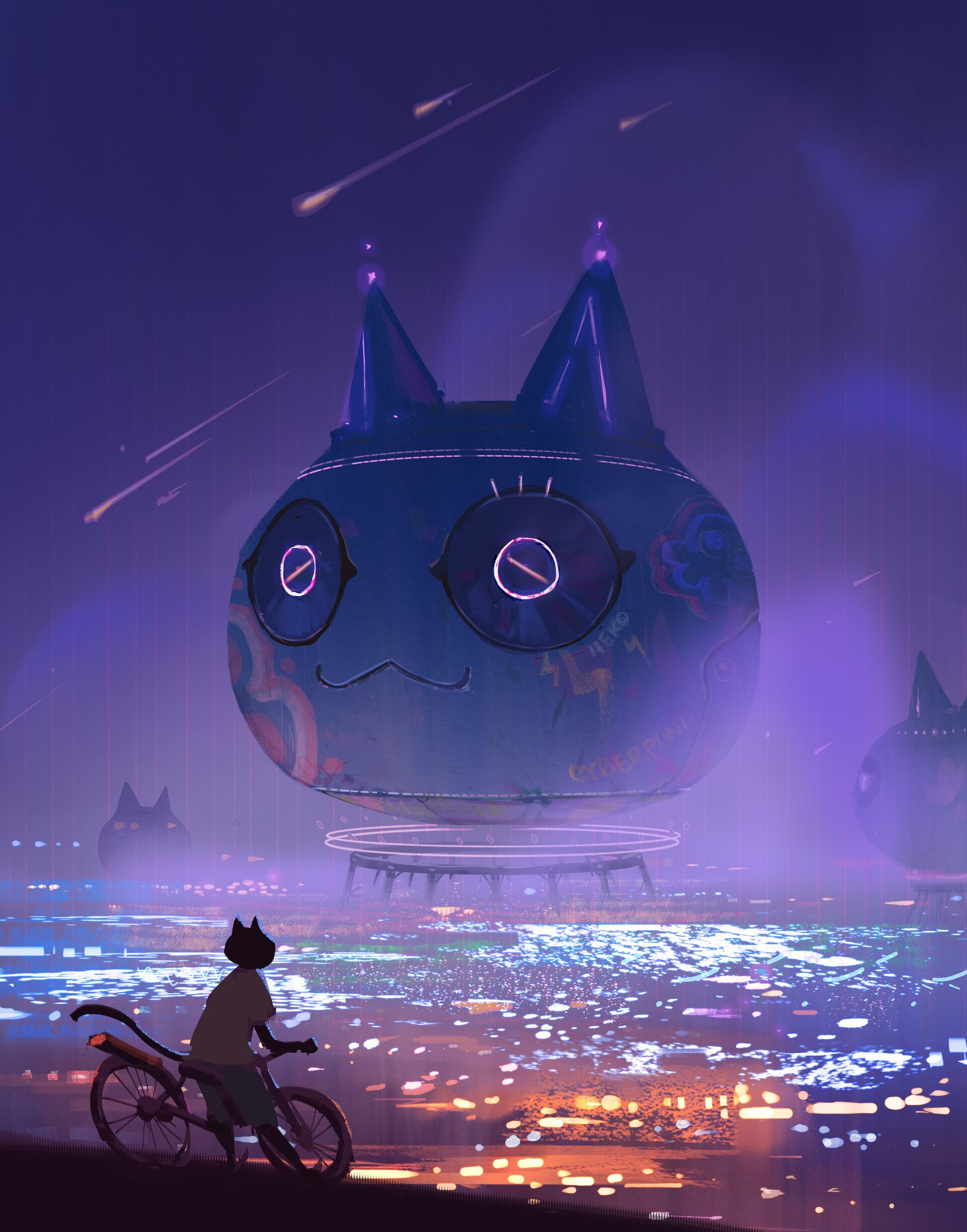 ArtStation - cyber punk neko