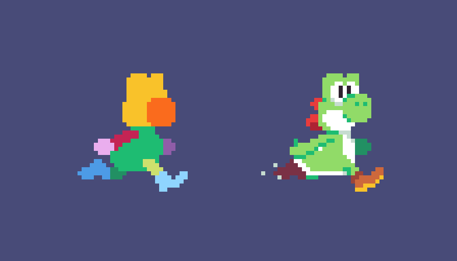ArtStation - Pixel Art Animation Practice - Yoshi Running Animation