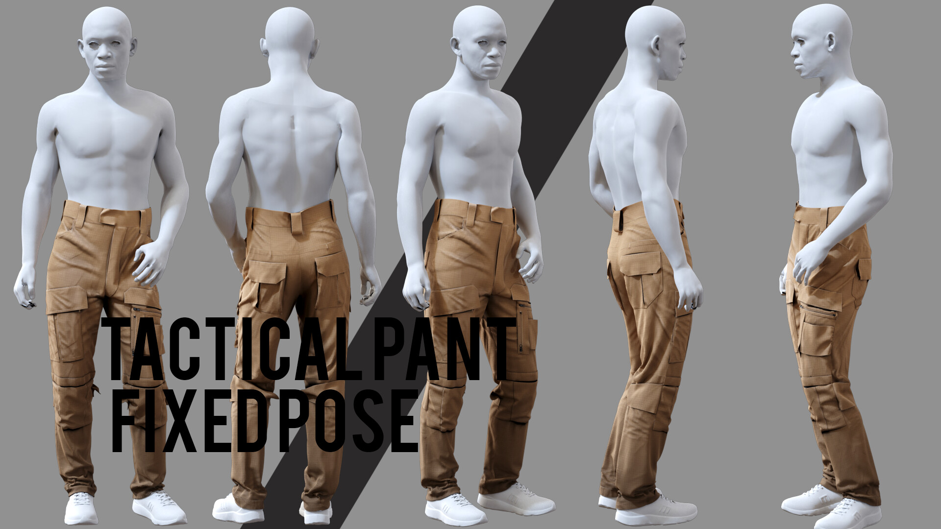 ArtStation - GEN2 TACTICAL PANTS KANGAROO male outfit pose03 3D model