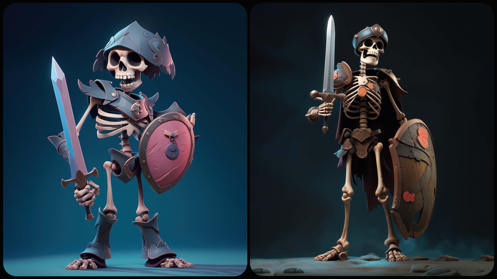 Ferial Studio - 🔹220 Knight Skeleton - Stylized Character Reference ...