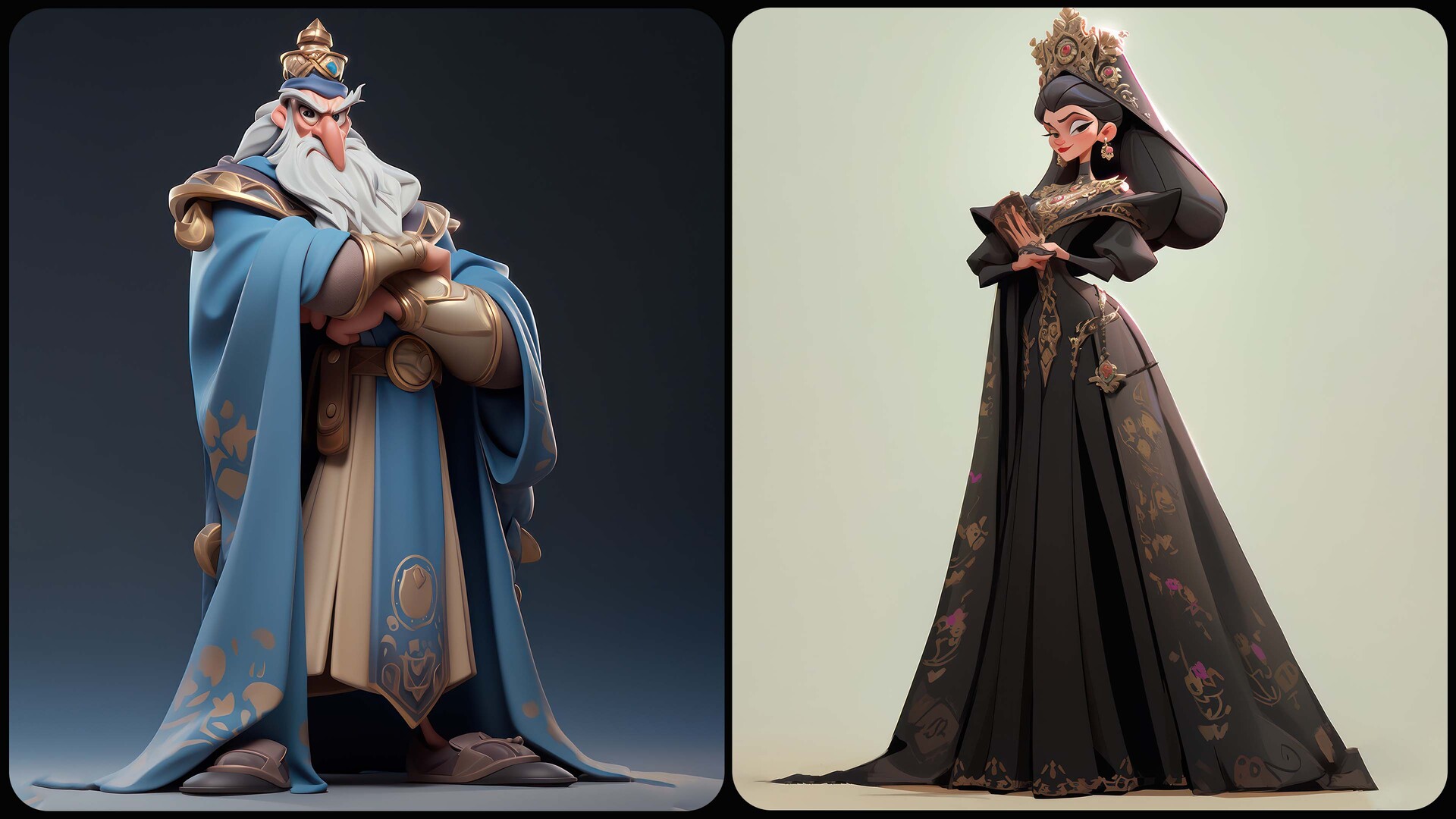 Ferial Studio - 🔹250 Ancient King and Queen - Stylized Character ...
