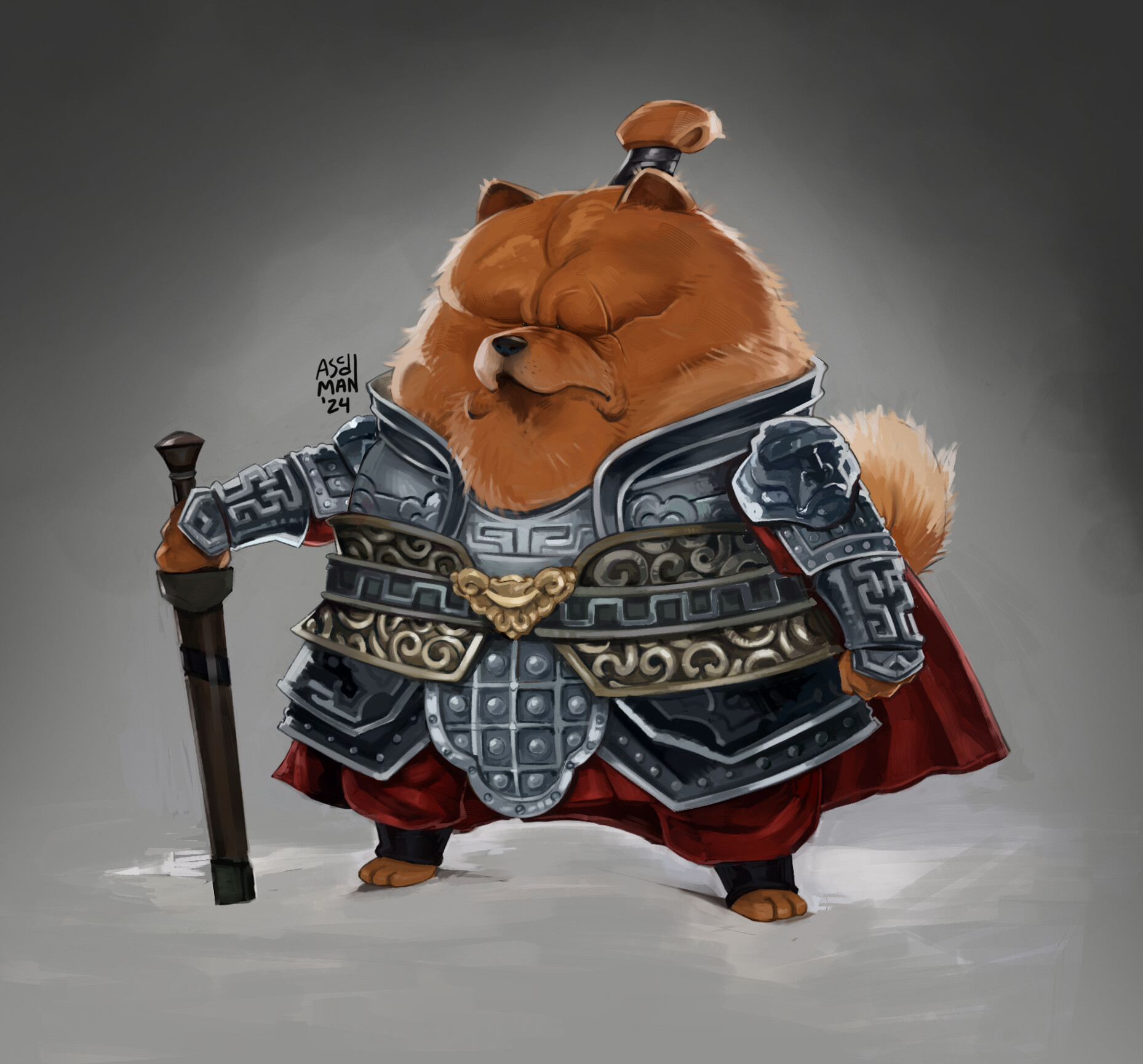 ArtStation - Chow chow warrior