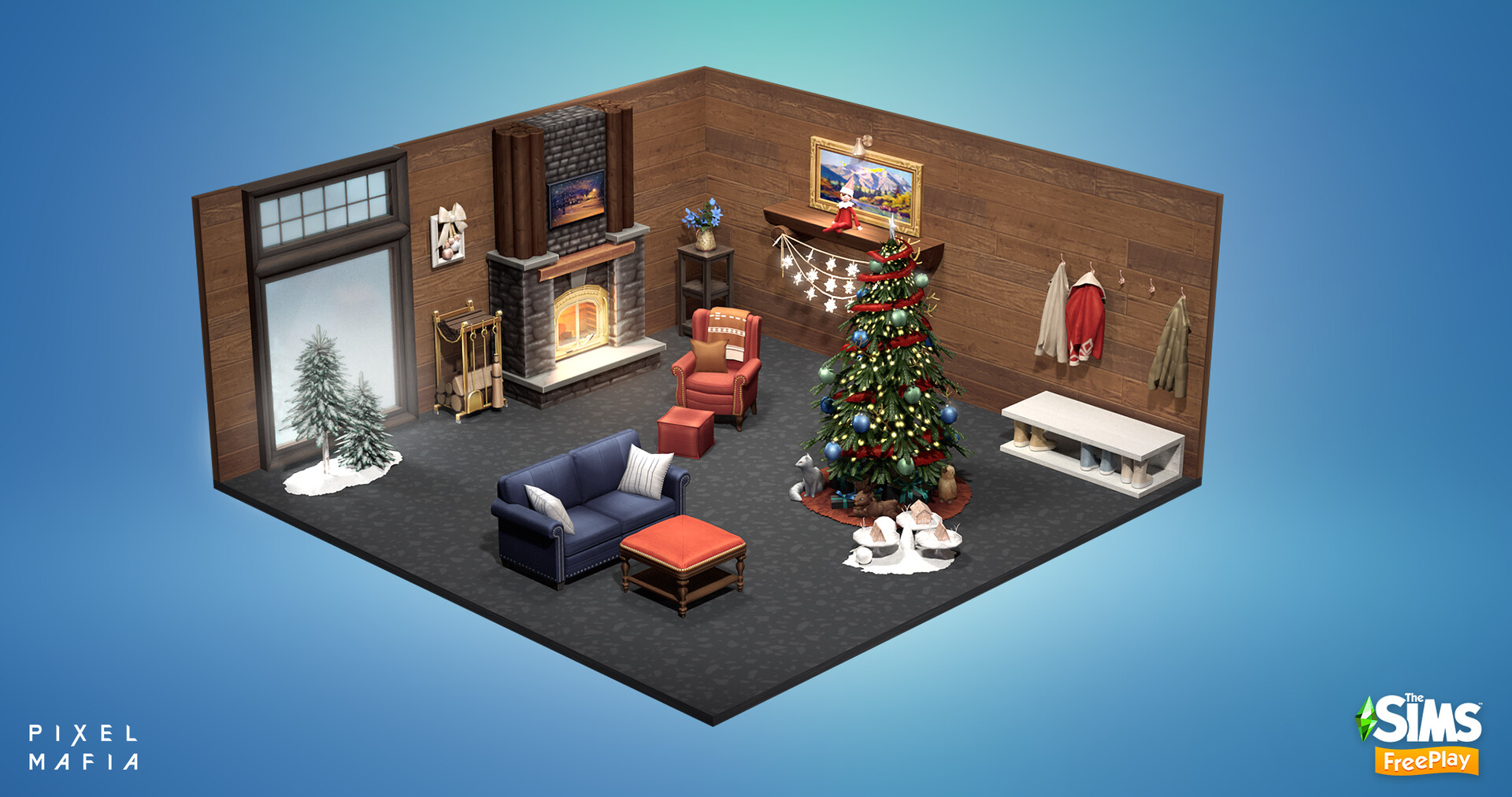 PIXEL MAFIA - SIMS Freeplay – Cabin Set