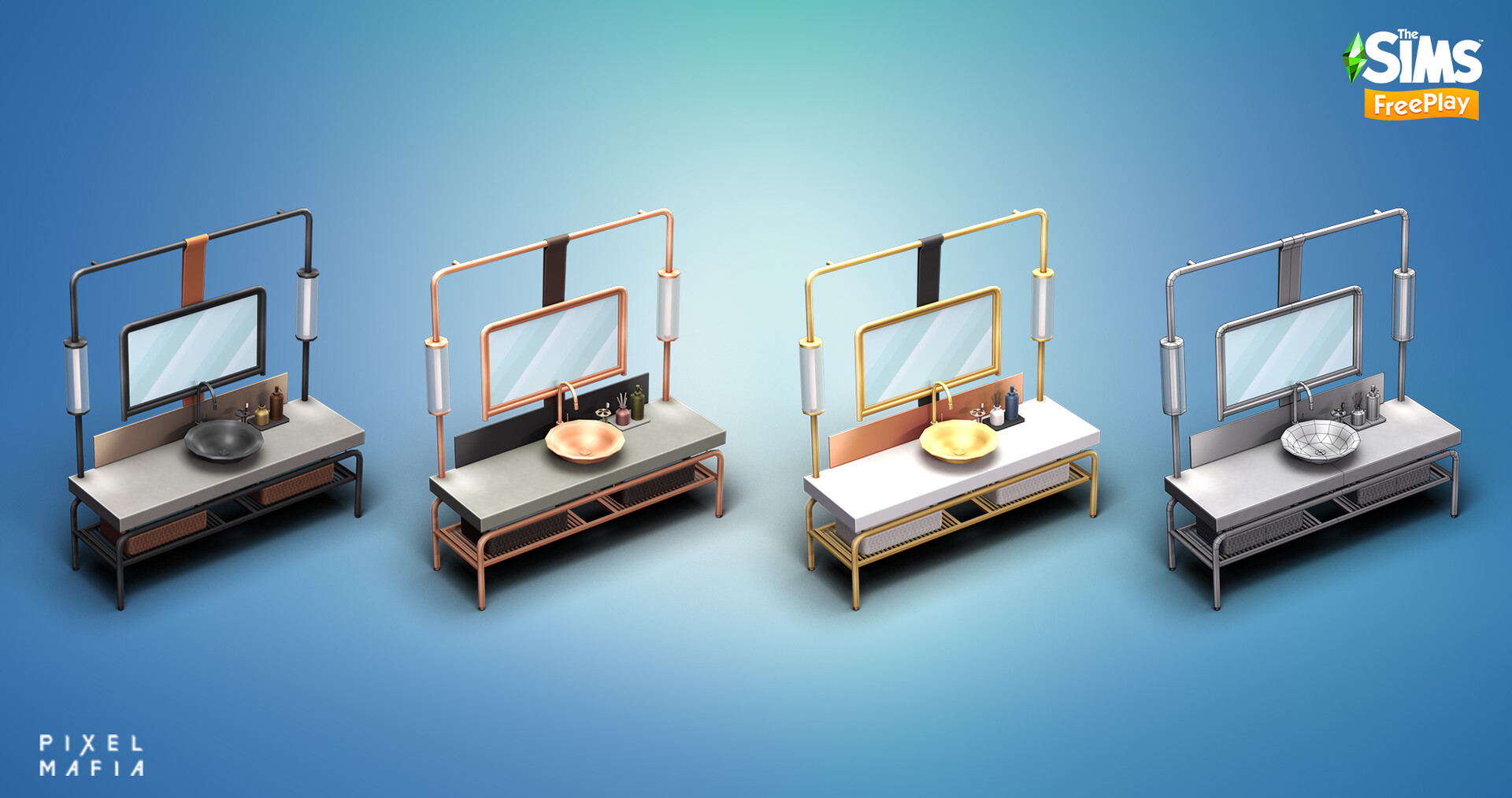 PIXEL MAFIA - SIMS Freeplay – Loft Set