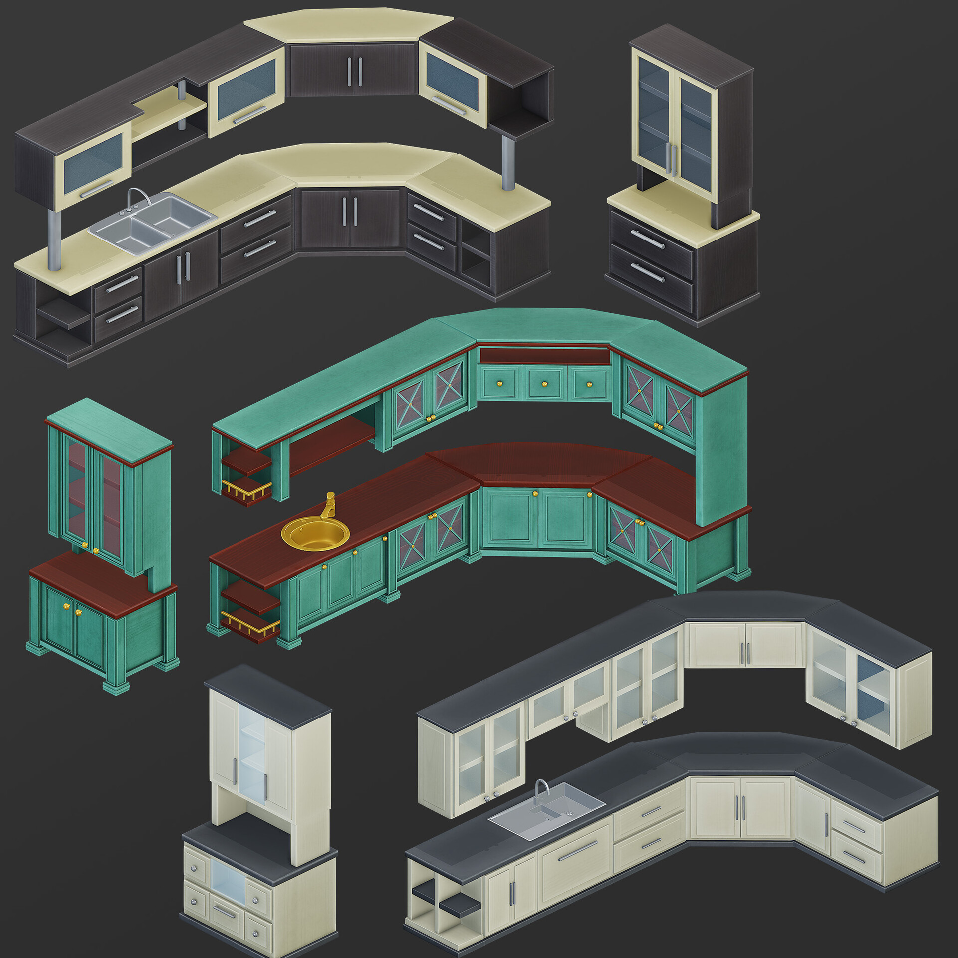 ArtStation - Cabinets game props