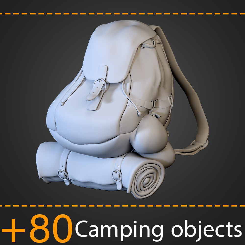 ArtStation - +80-Camping objects -Kitbash