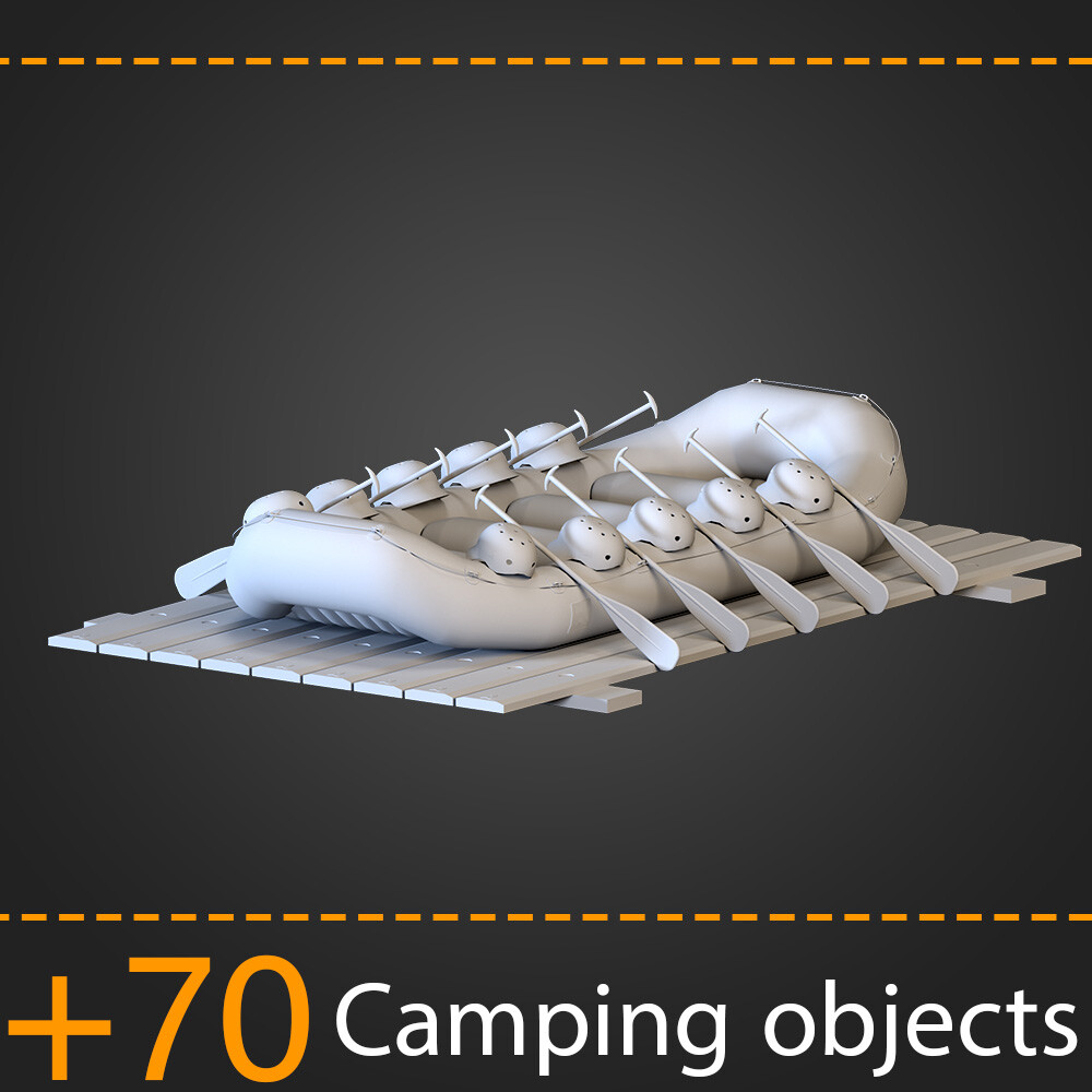 ArtStation - +70-Camping objects -Kitbash