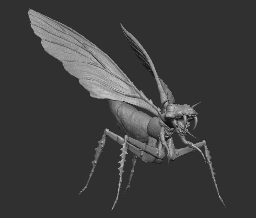 ArtStation - Helldivers Inspired Concept Sculpt Model Wasp Creature