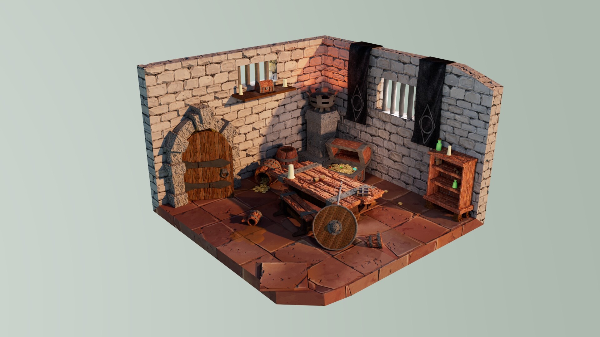 ArtStation - Stylized Dungeon Isometric
