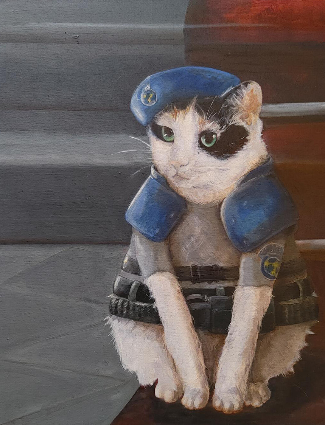 ArtStation - Our Cat cosplaying as Jill Valentines