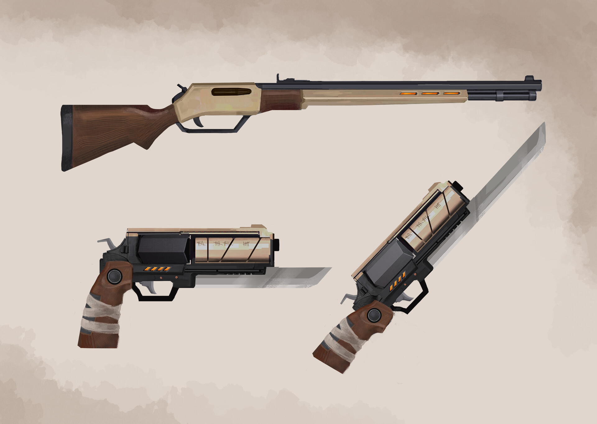 ArtStation - Mercenary Weapon Design