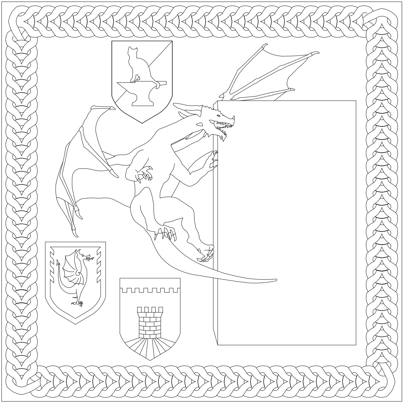 nova scotia coat of arms coloring pages