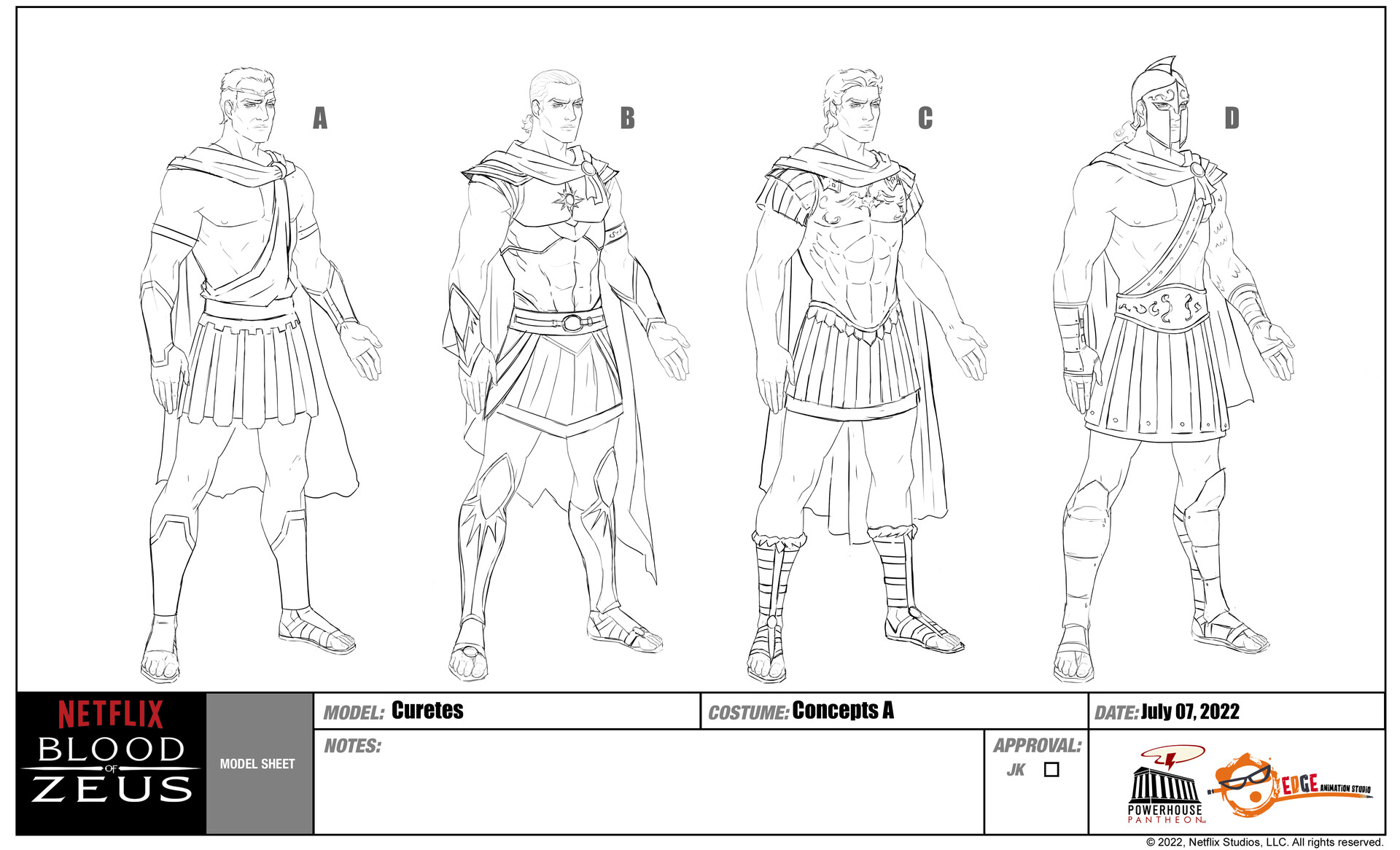 Steven-Wayne Ellison - Blood of Zeus Season 2 : Curetes Character Designs