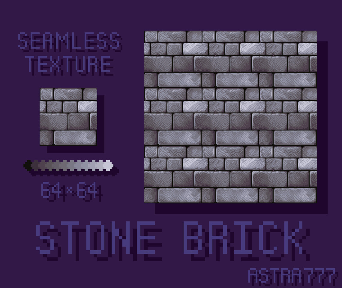 ArtStation - Seamless Pixel Texture - Stone Brick