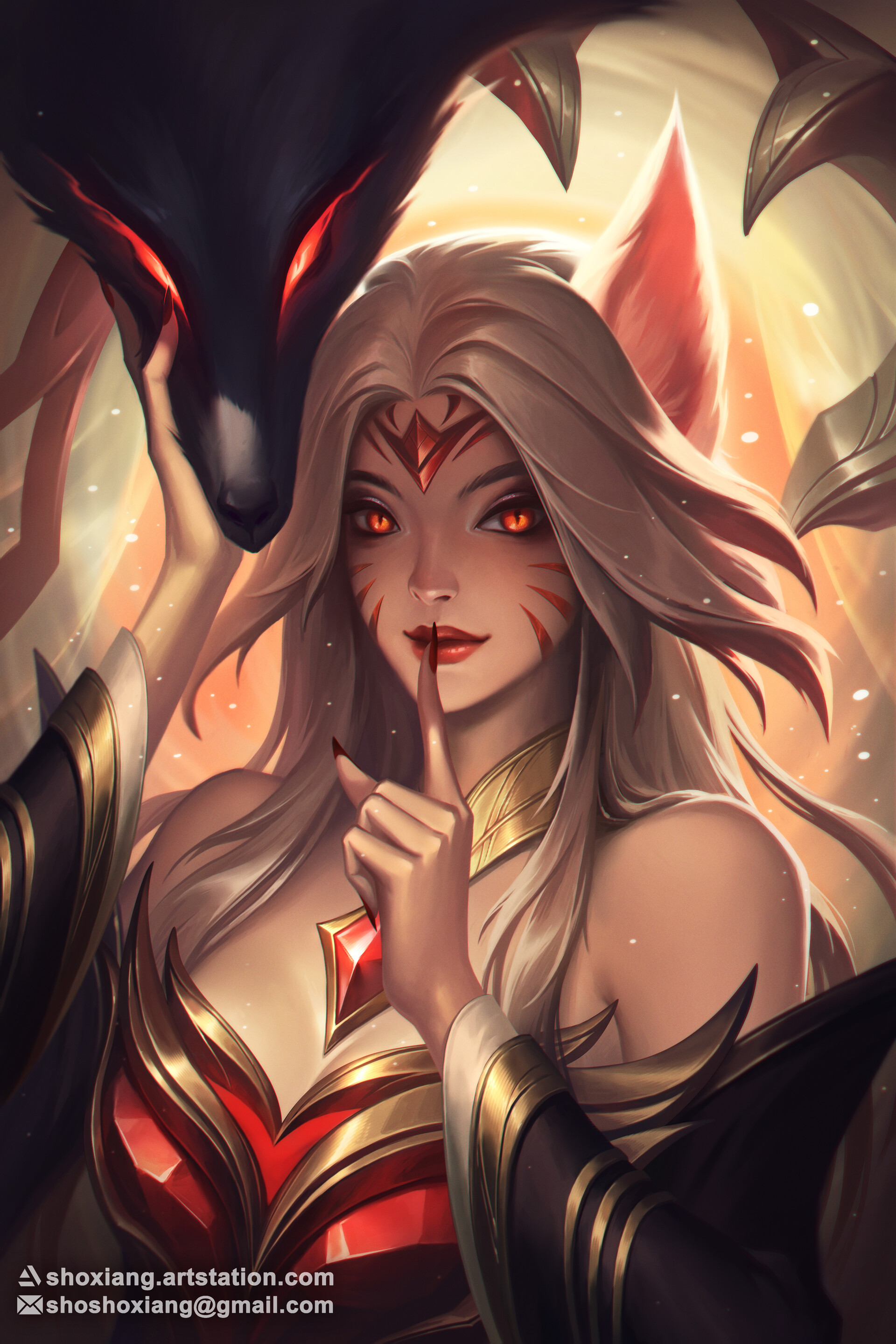 ArtStation - Immortalized Legend Ahri · Hall Of Legends Faker Fanart