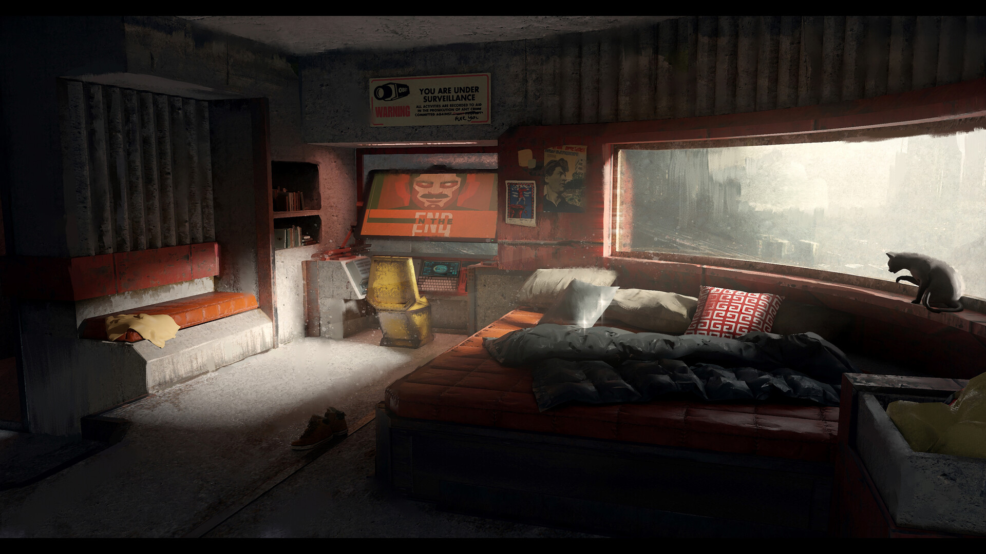 ArtStation - Brutalist utilitarian Interior