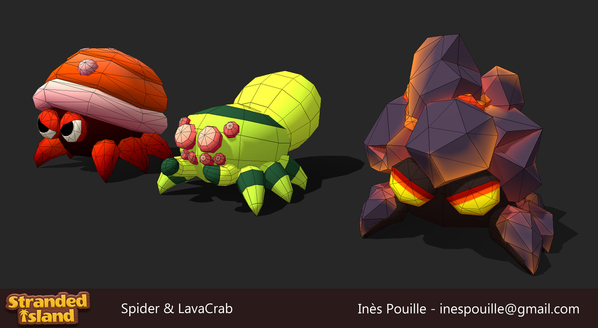 Inès Pouille - Stranded Island - Invertebrate Ennemies