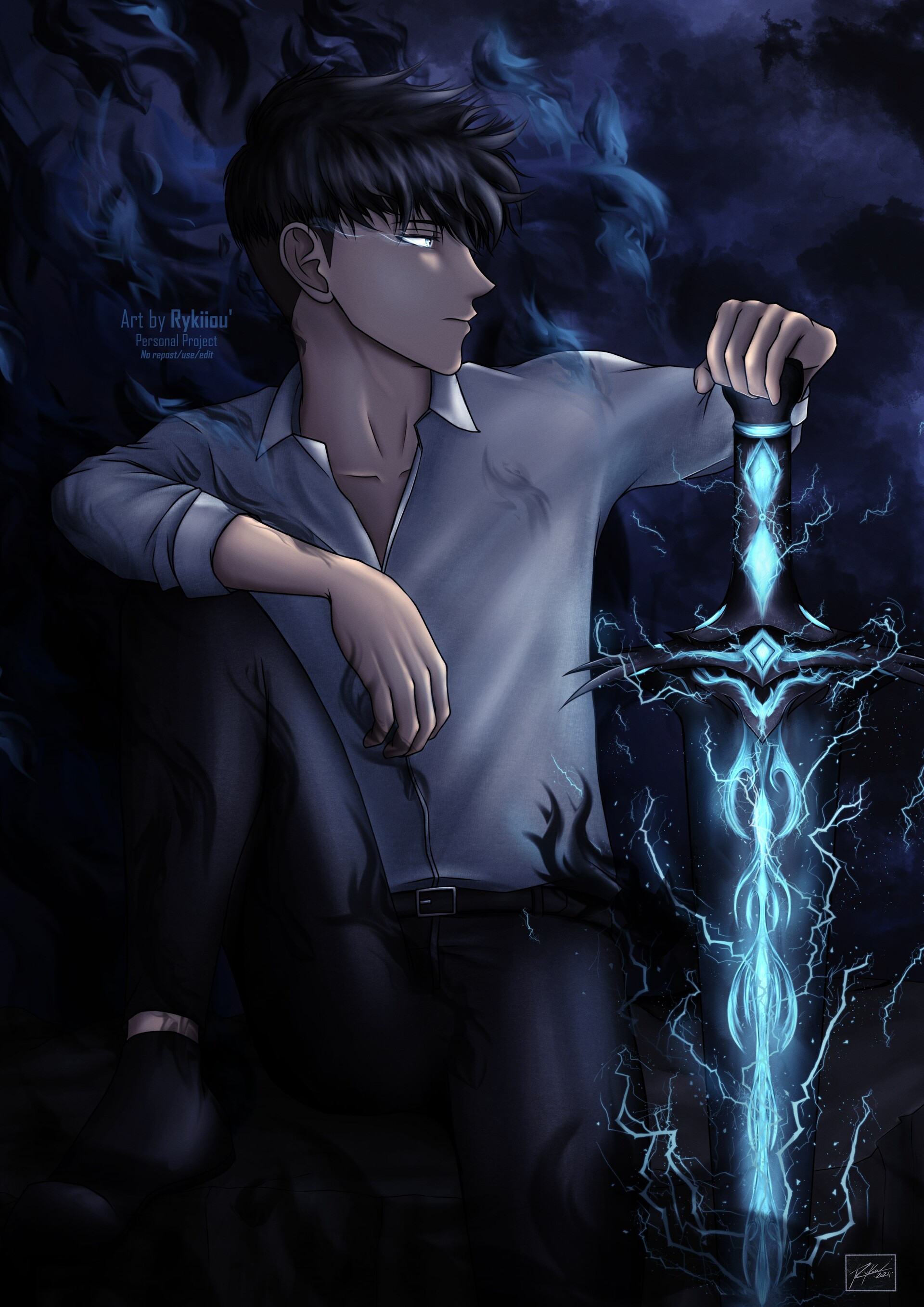 ArtStation - [Solo Leveling] Sung Jin-Woo 💙