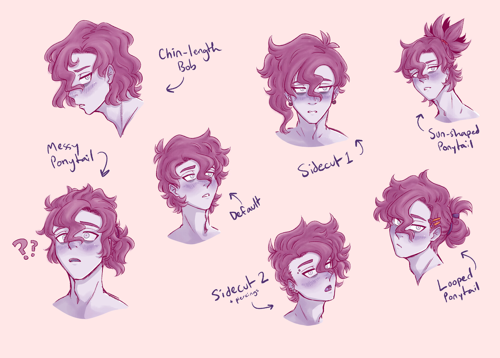 ArtStation - Dulse (Pokémon) Hairstyle Concepts