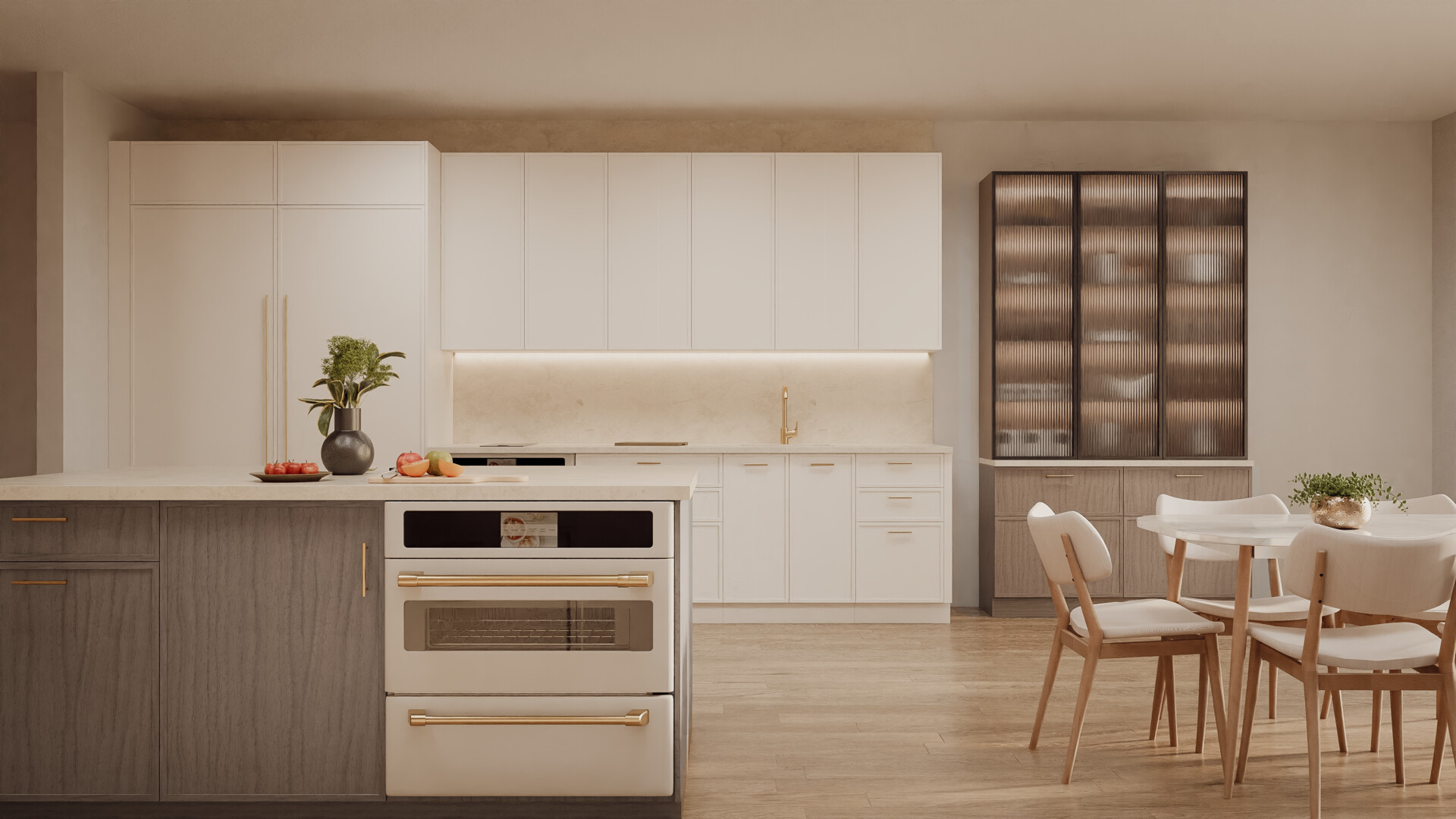 Key Renderings - Open Kitchen and Dining Area