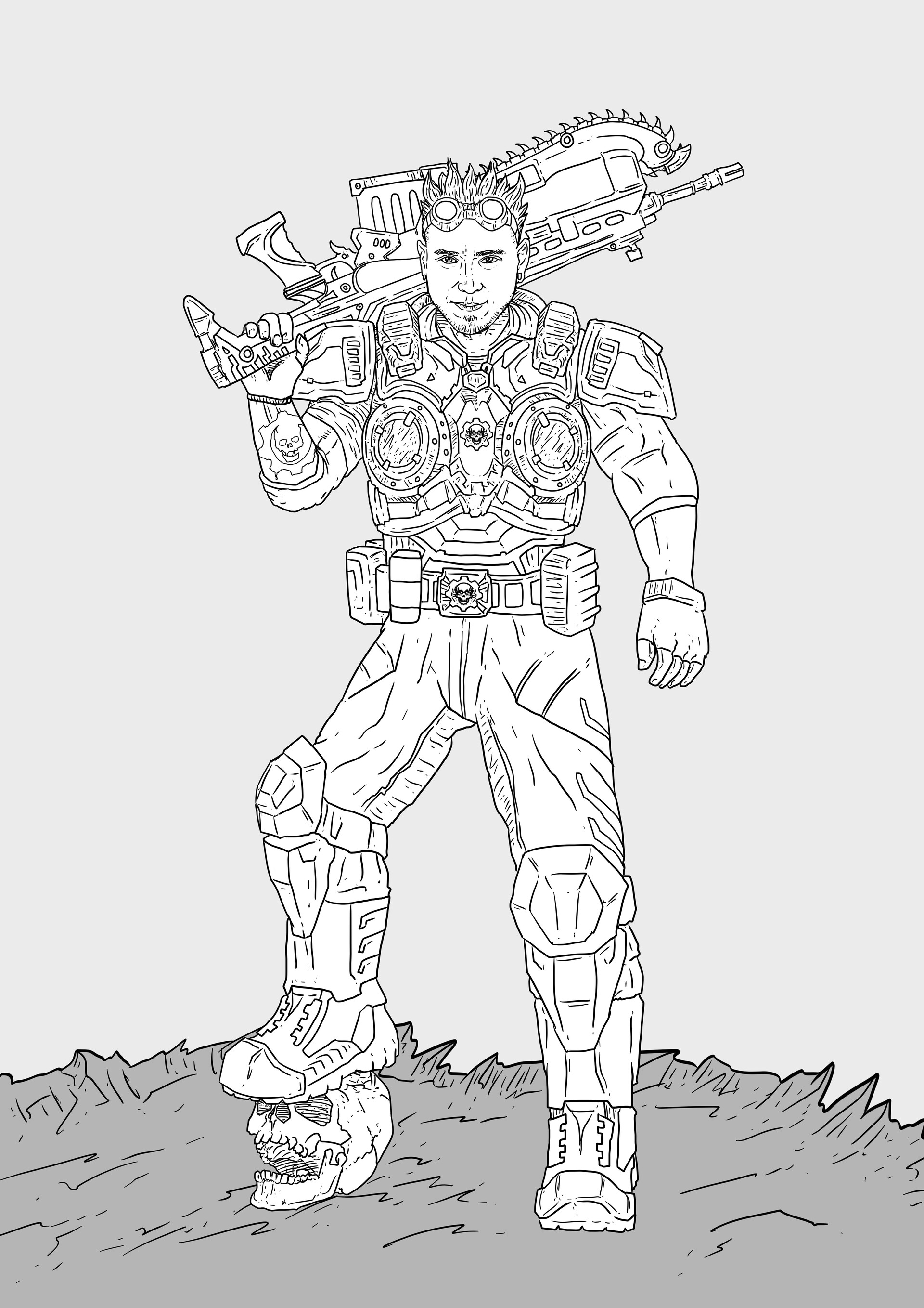 gears of war coloring pages