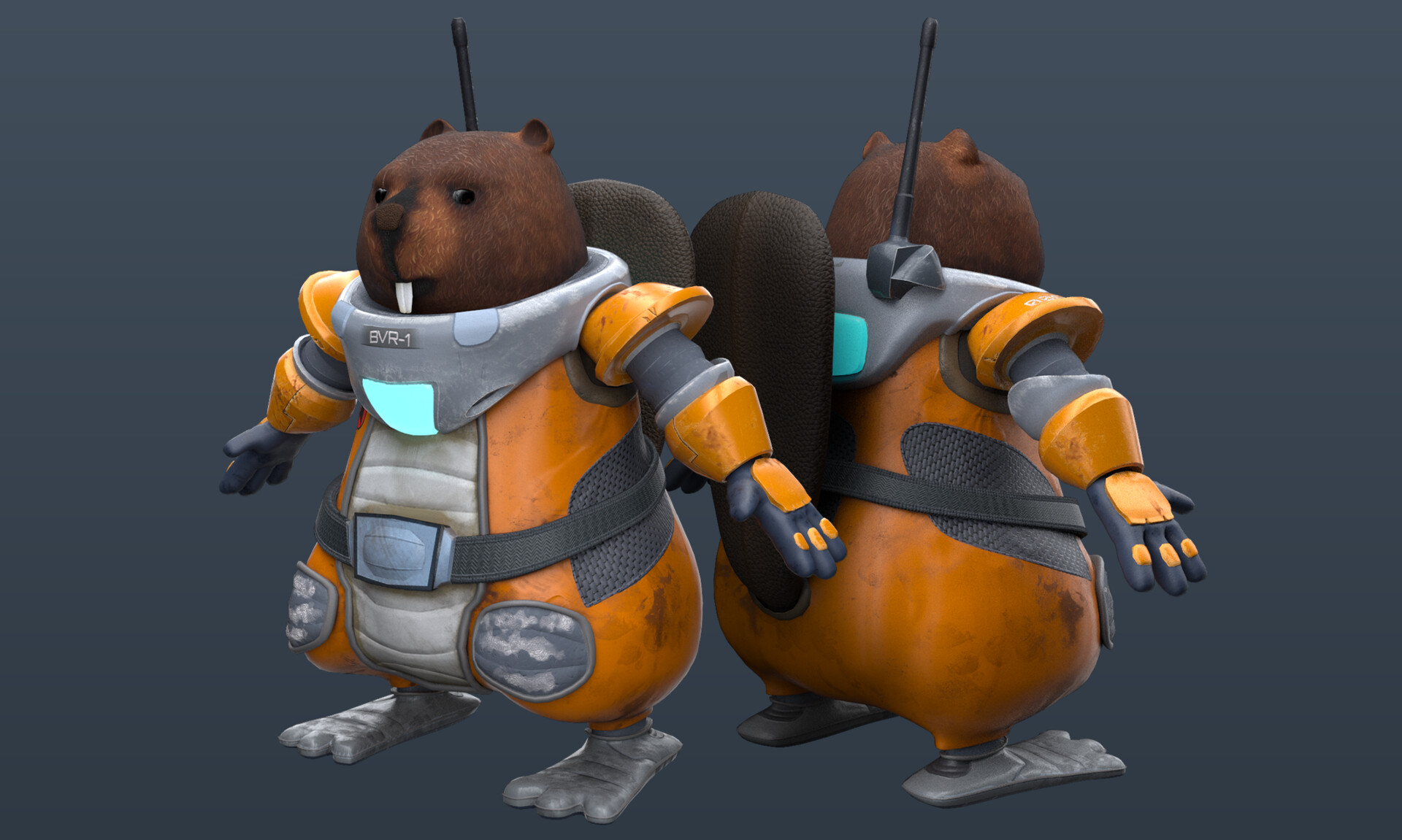 ArtStation - The Space Beaver - Game Character Model