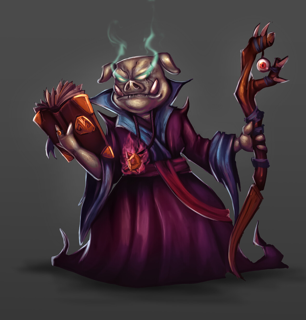 ArtStation - evil pig wizard